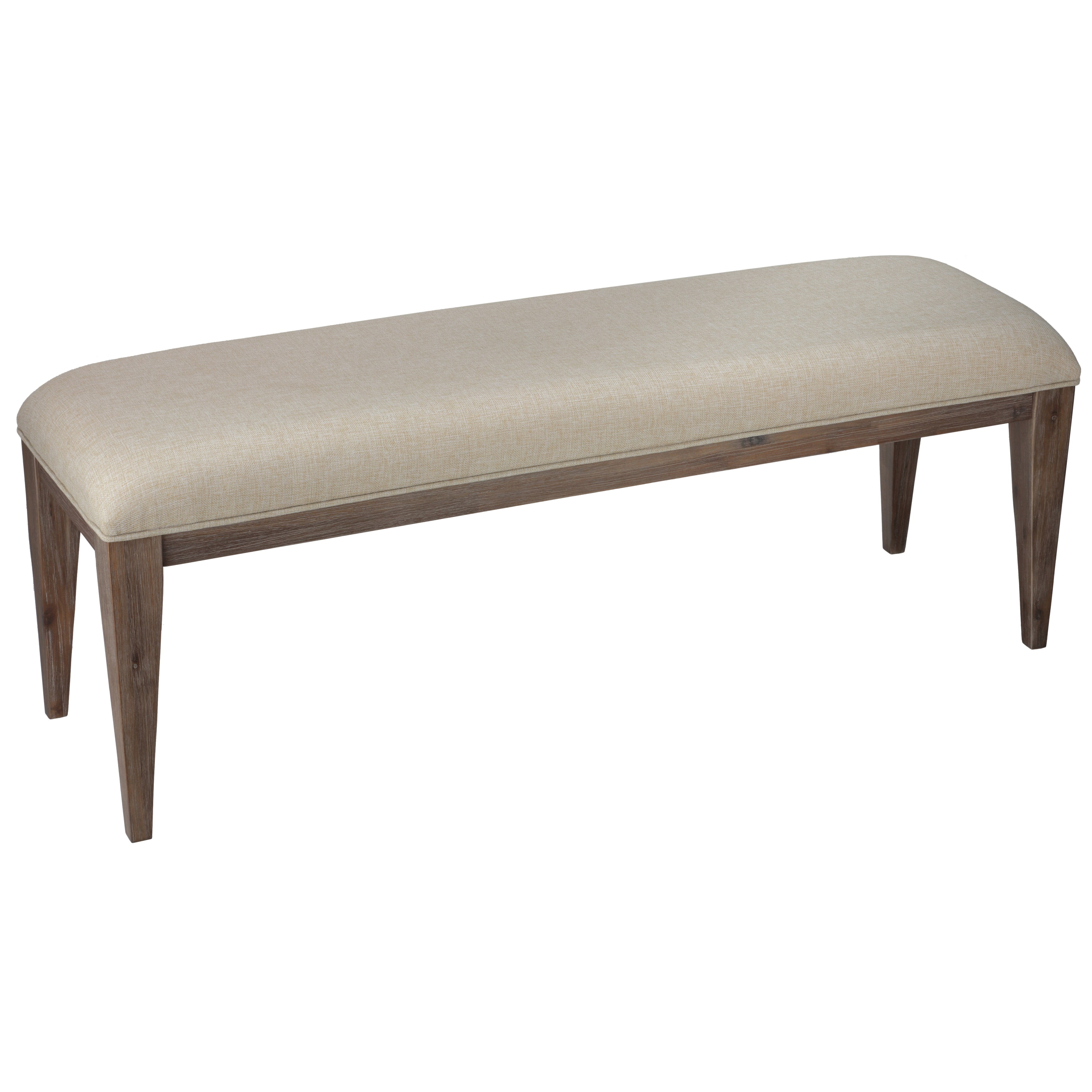 Cortesi Home Leno Linen Grey Wood Dining Bench - Walmart.com