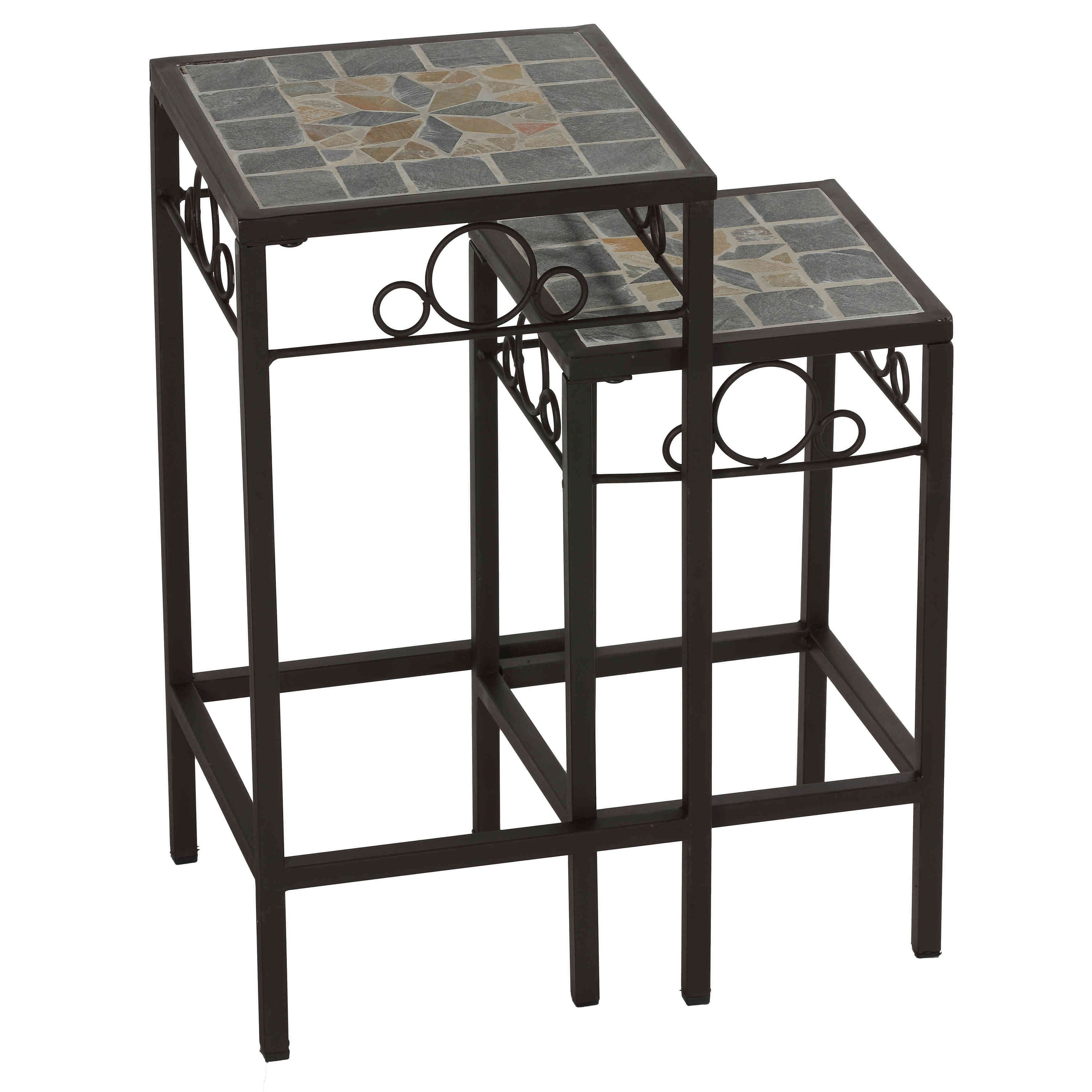 Cortesi Home Reden Mosaic Square Nesting Tables, Set of 2 - Walmart.com