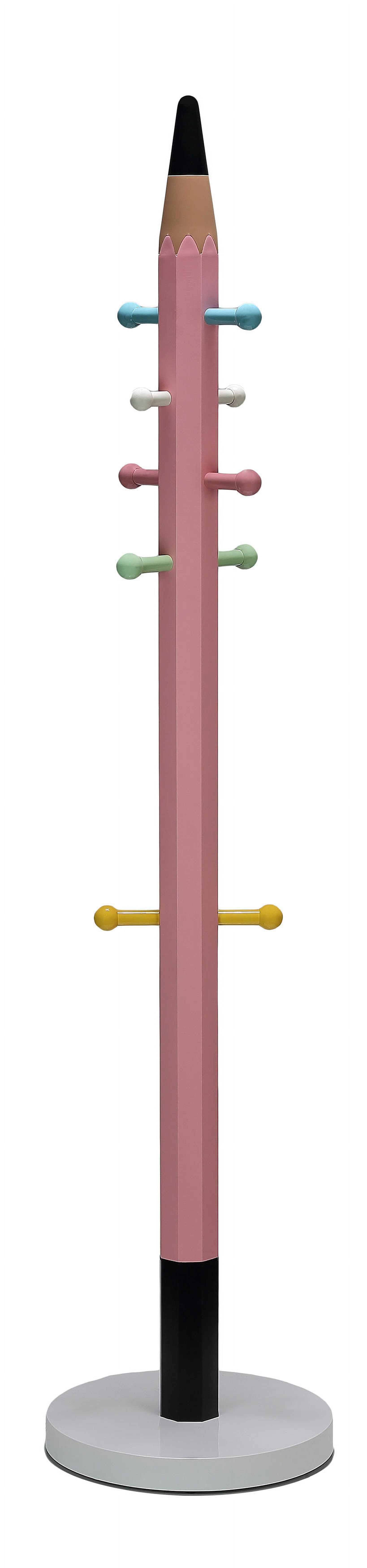 Cortesi Home Tickle Me Pink Pencil Kids Coat Rack Tree with Marble Base ...