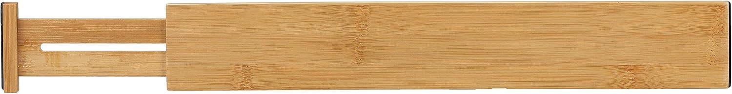 Cortesi Home Traci Natural Bamboo Spring Loaded Adjustable Drawer ...