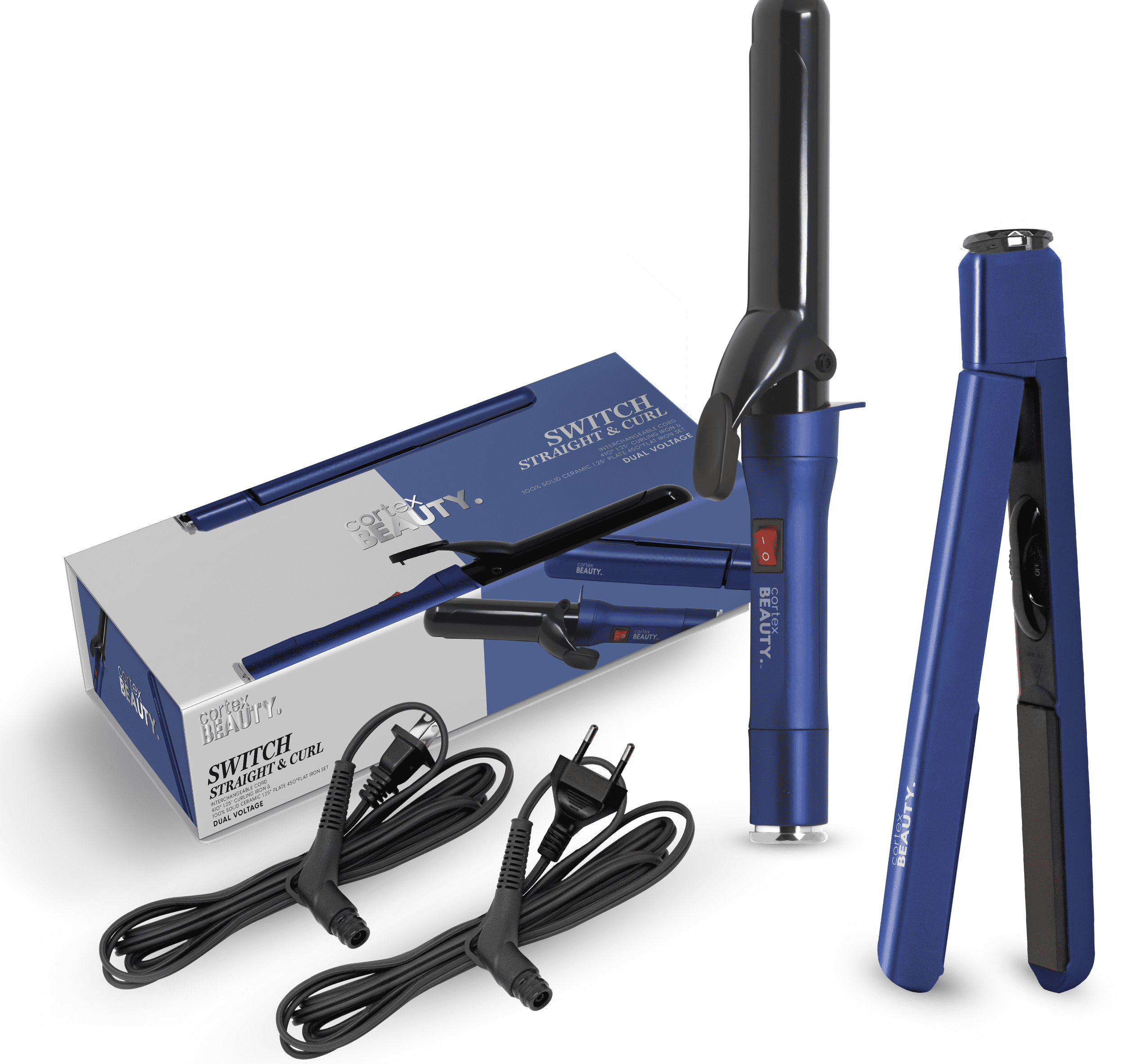 Cortex Beauty | Switch: Straighten & Curl - 1.25" Flat Iron & 2 ...