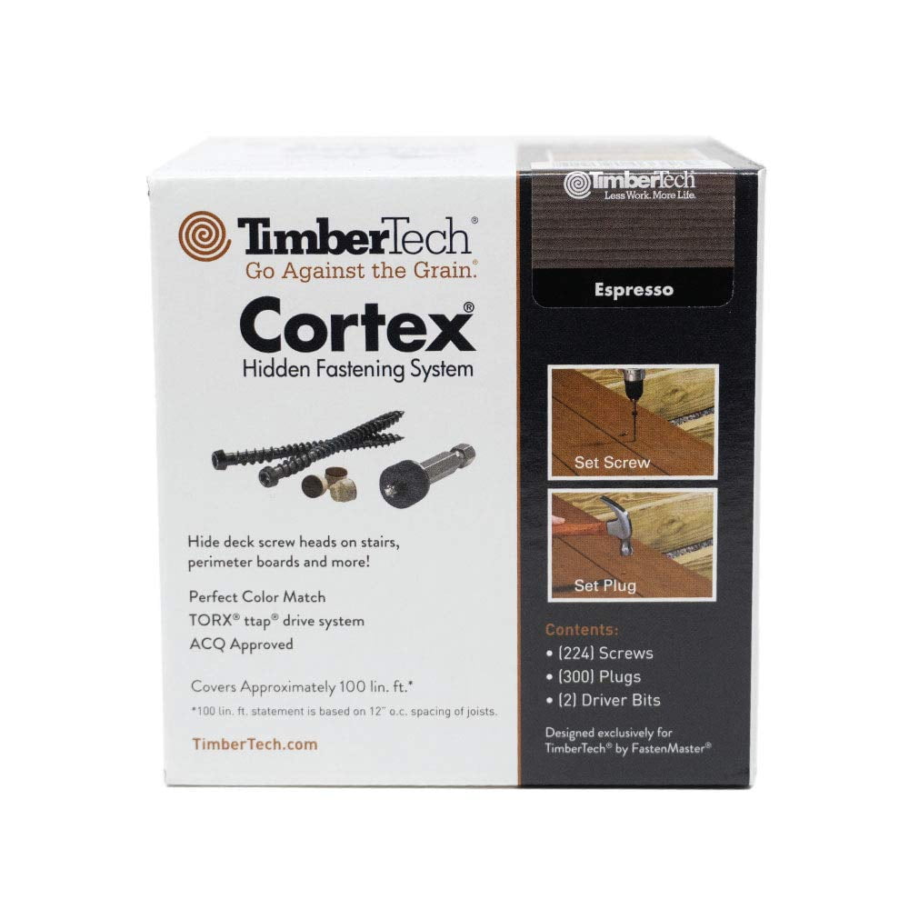 Cortex Plug Hidden Fasteners for TimberTech Expresso (100 lin/ft ...