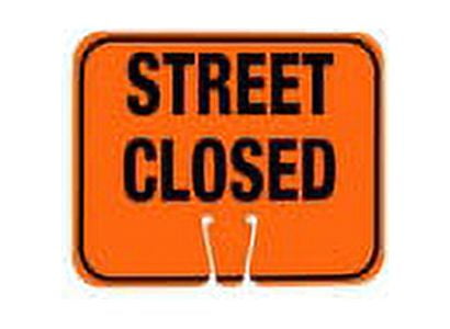 Cortina 03-550-SSC Cone Sign Street Closed (black on orange) Single ...