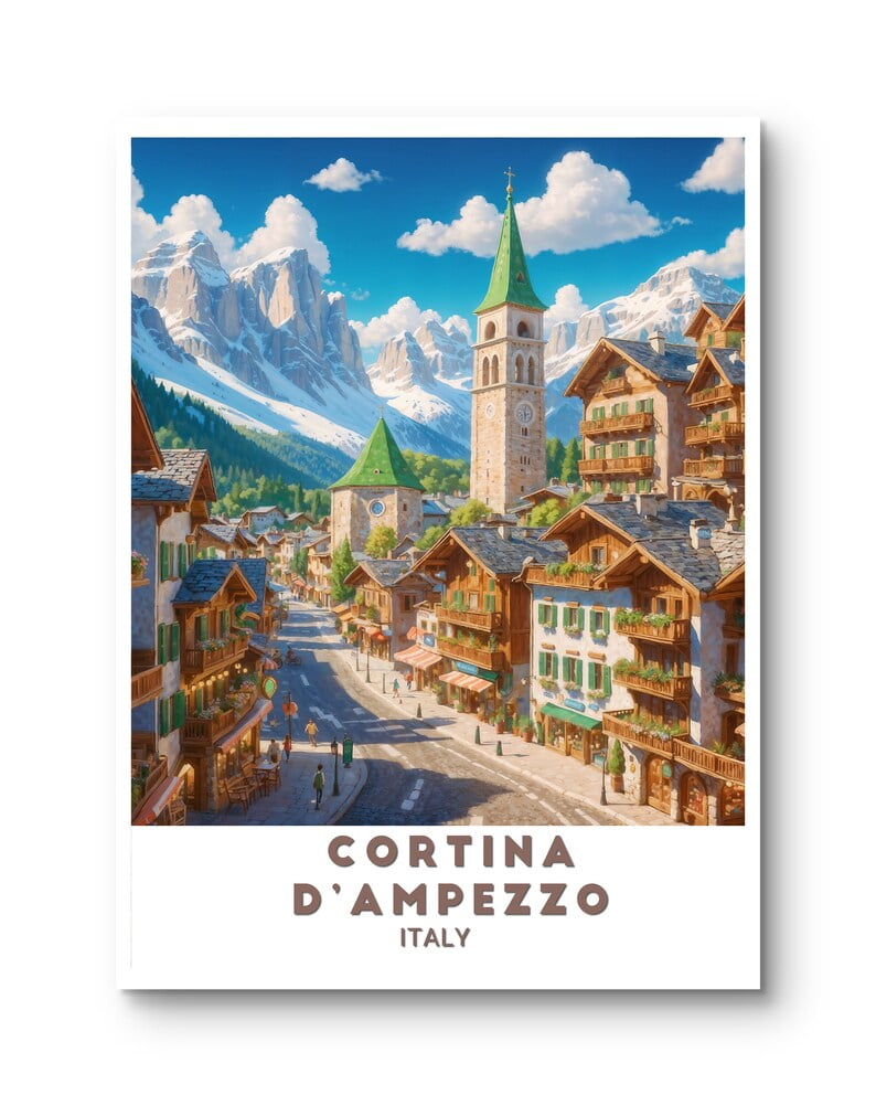 Cortina D'Ampezzo Poster - Stunning Art Print Of Cortina D'Ampezzo'S ...