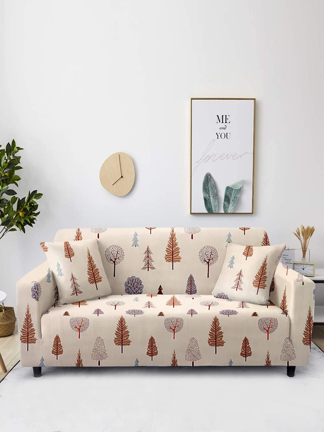 Cortina Three Seater Sofa Cover Tropical Print 100 Polyester Spandex ...