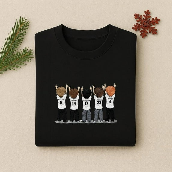 Cortis Kpop Embroidered Sweatshirt – Cute Chibi Members Back View ...