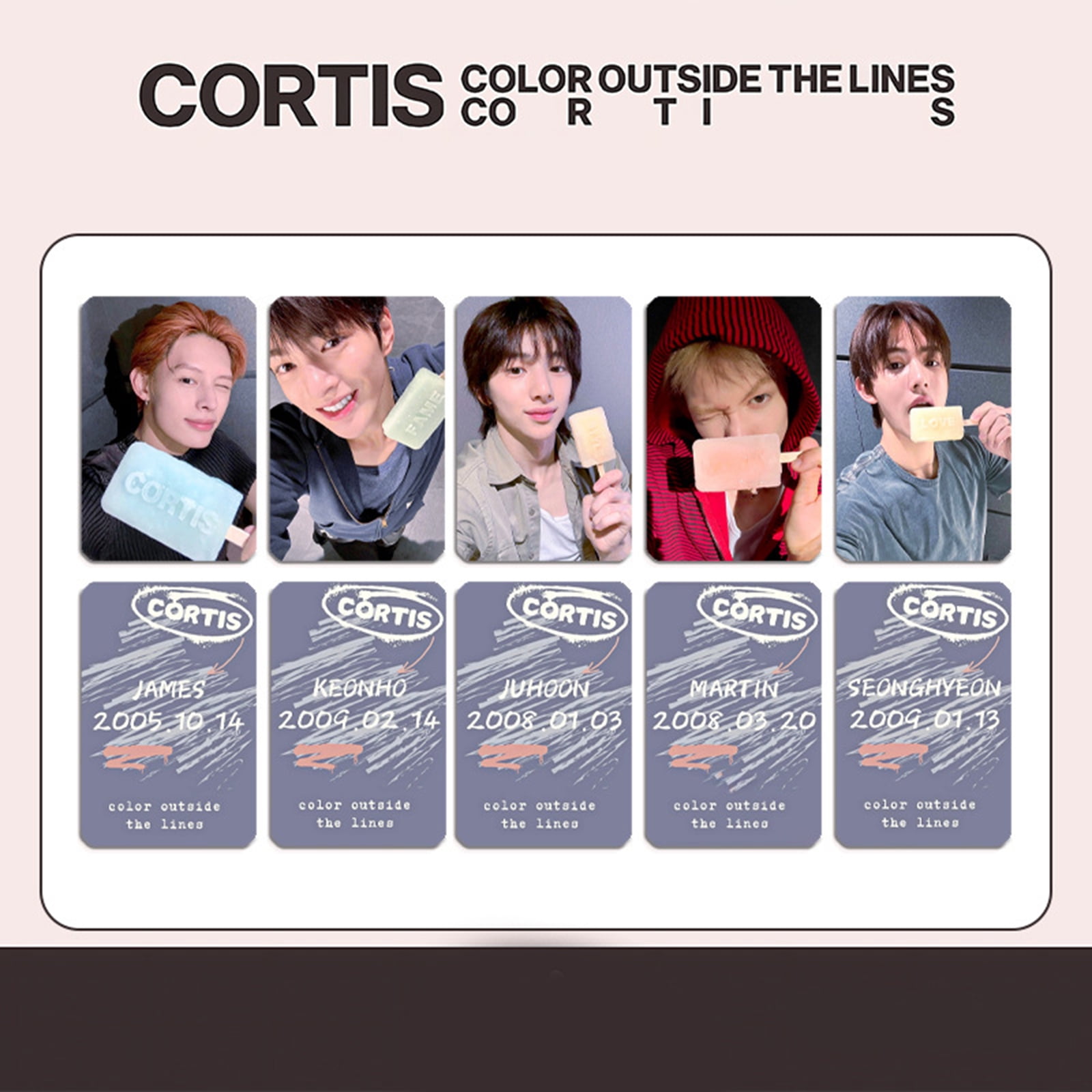 Cortis Photocards Sets of 5, 3.3'' CORTIS Song Card Reward Card, CORTIS Fan Peripherals ...
