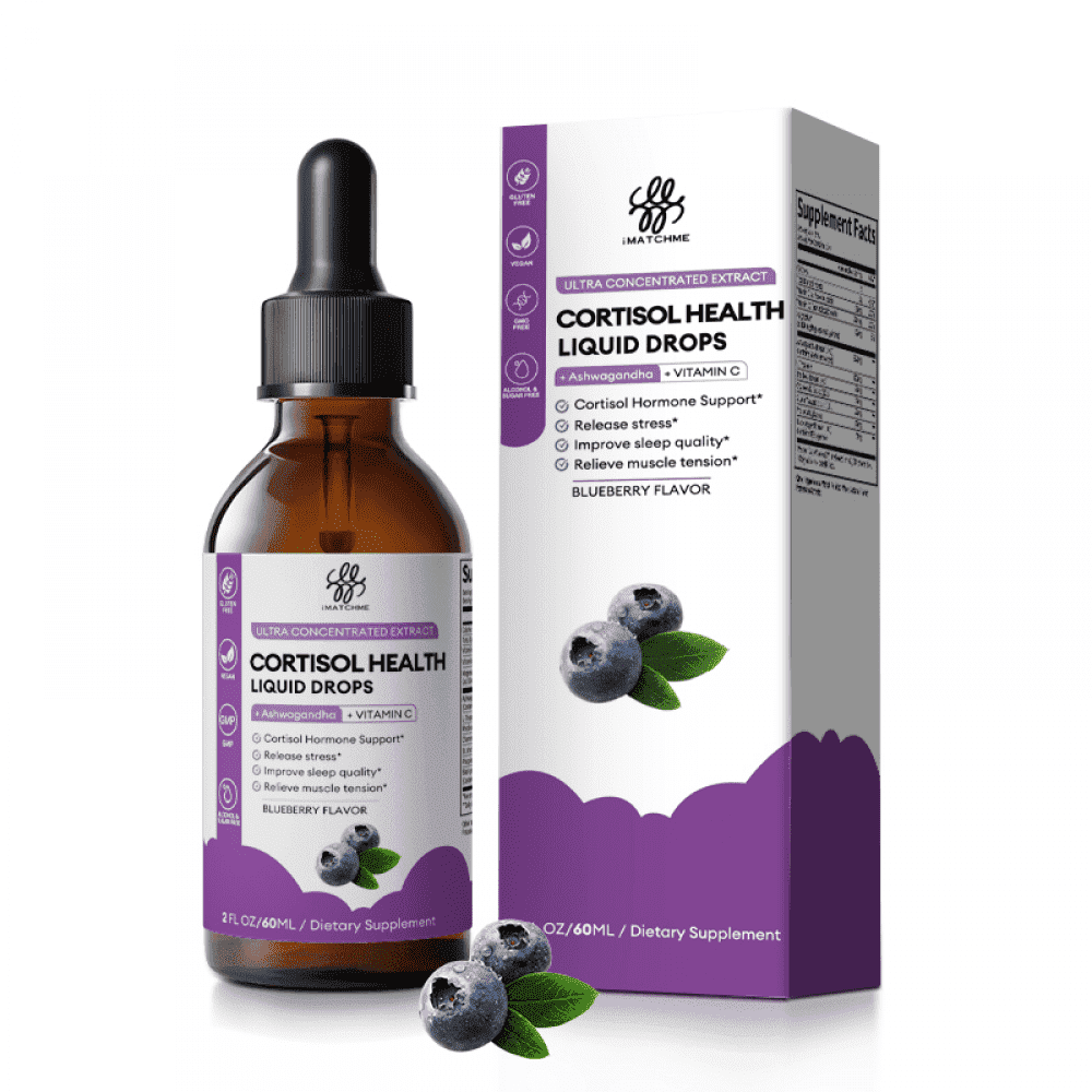 Cortisol Supplement Liquid Drops, 10 in 1 Cortisol Manager Reducer with ...