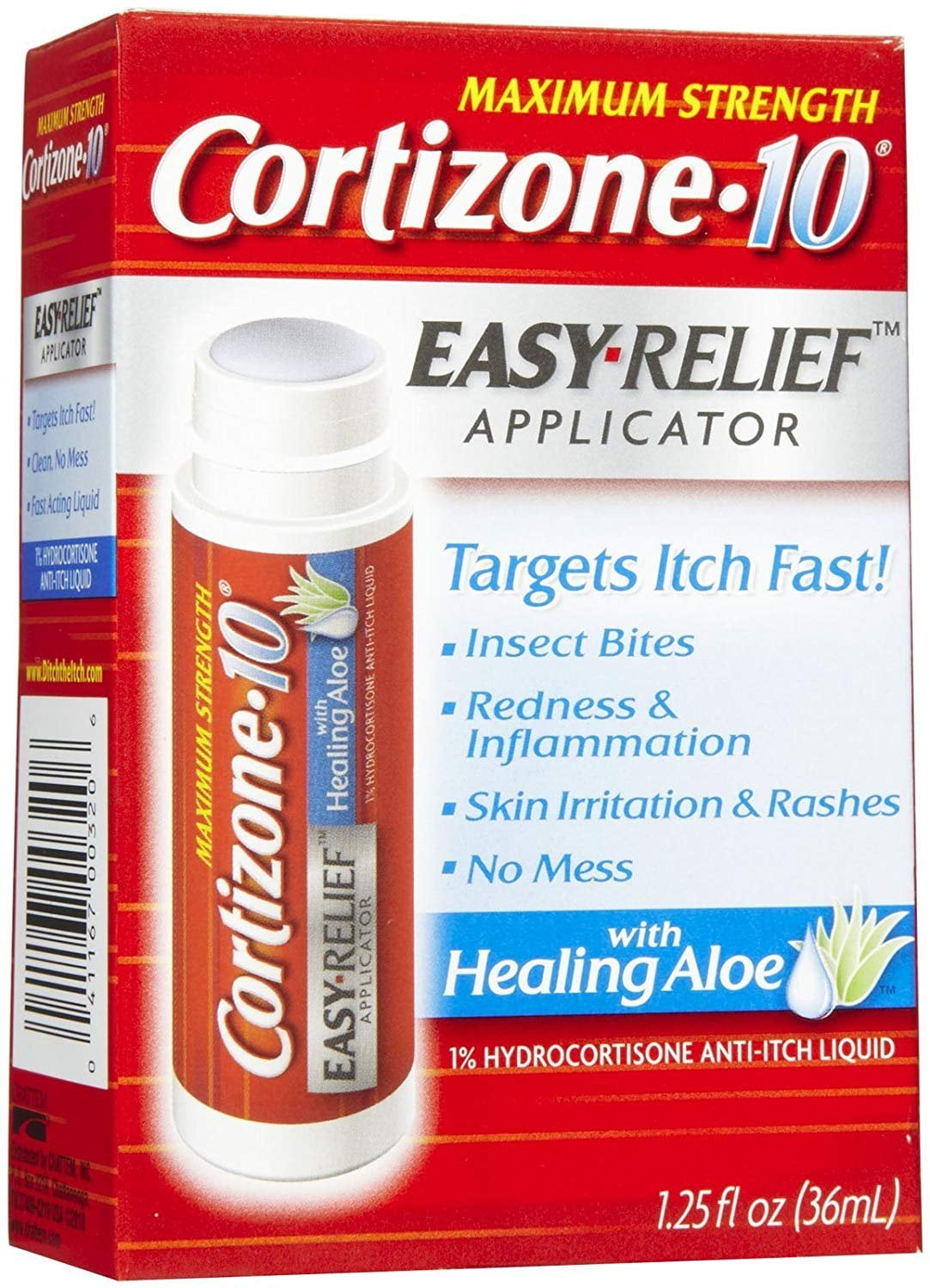 Chattem Cortizone 10 Easy Relief Applicator with Healing Aloe 1.25oz ...