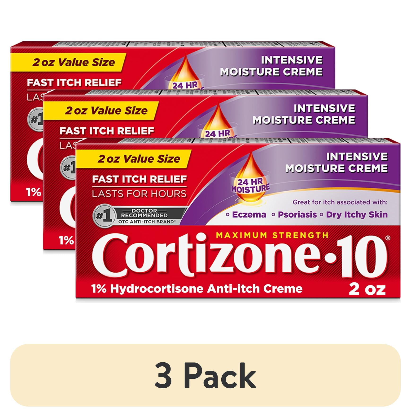(3 pack) Cortizone-10 Intensive Moisture 1% Hydrocortisone Anti Itch ...