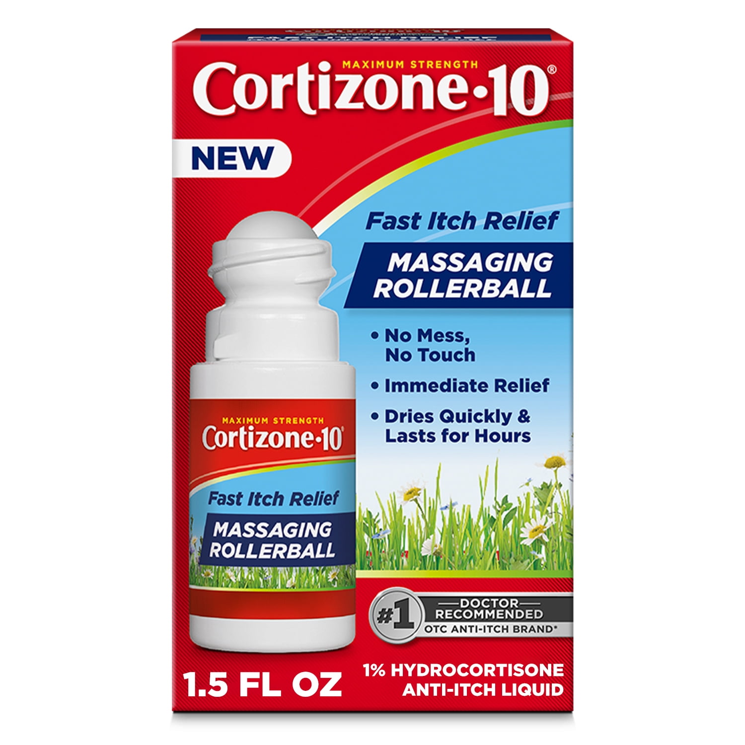 Cortizone-10 Massaging Rollerball 1% Hydrocortisone Anti Itch and Bug ...