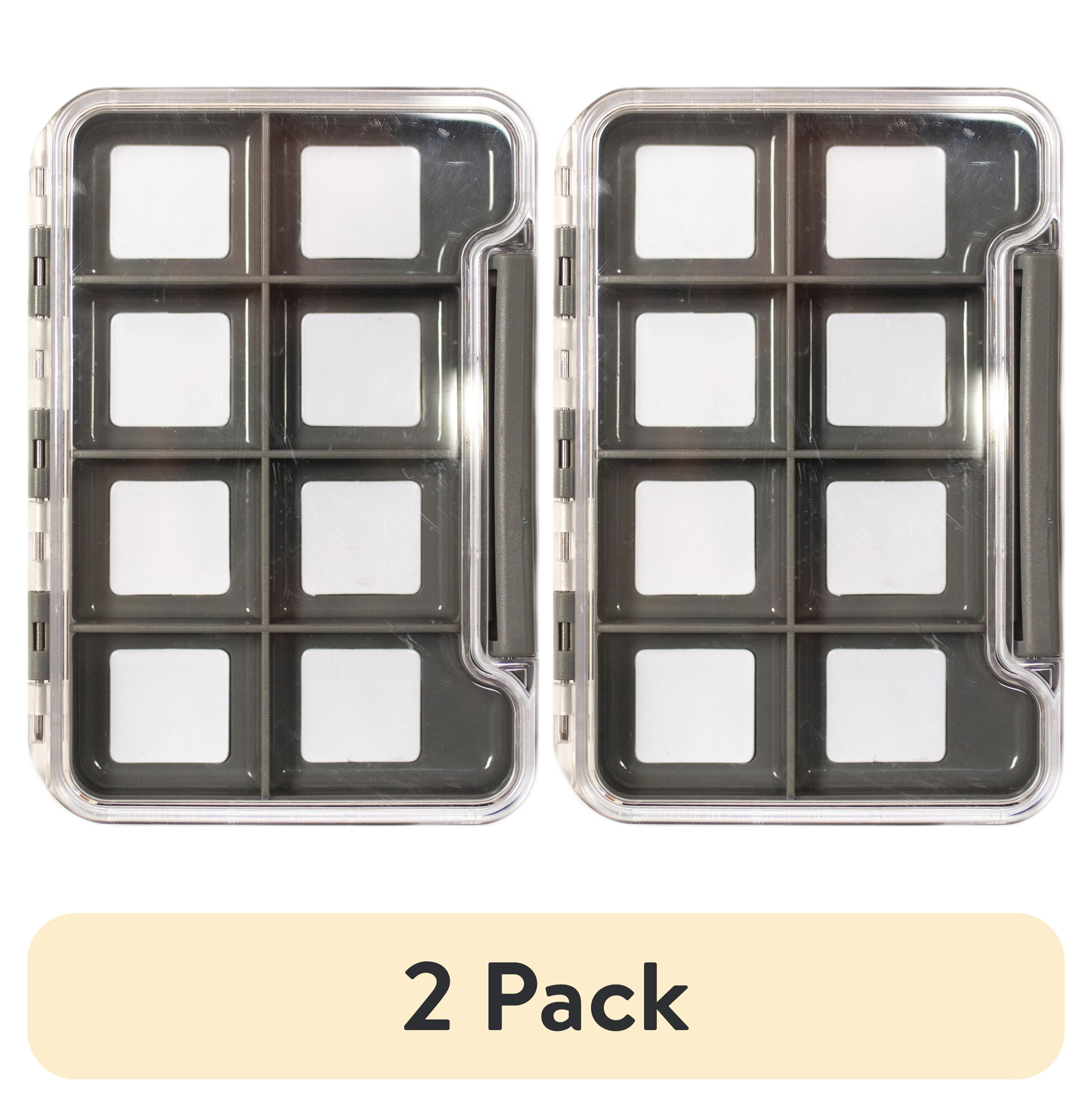 (2 pack) Cortland Fairplay 8-Compartment Magnetic Fly Box, Clear Lid ...