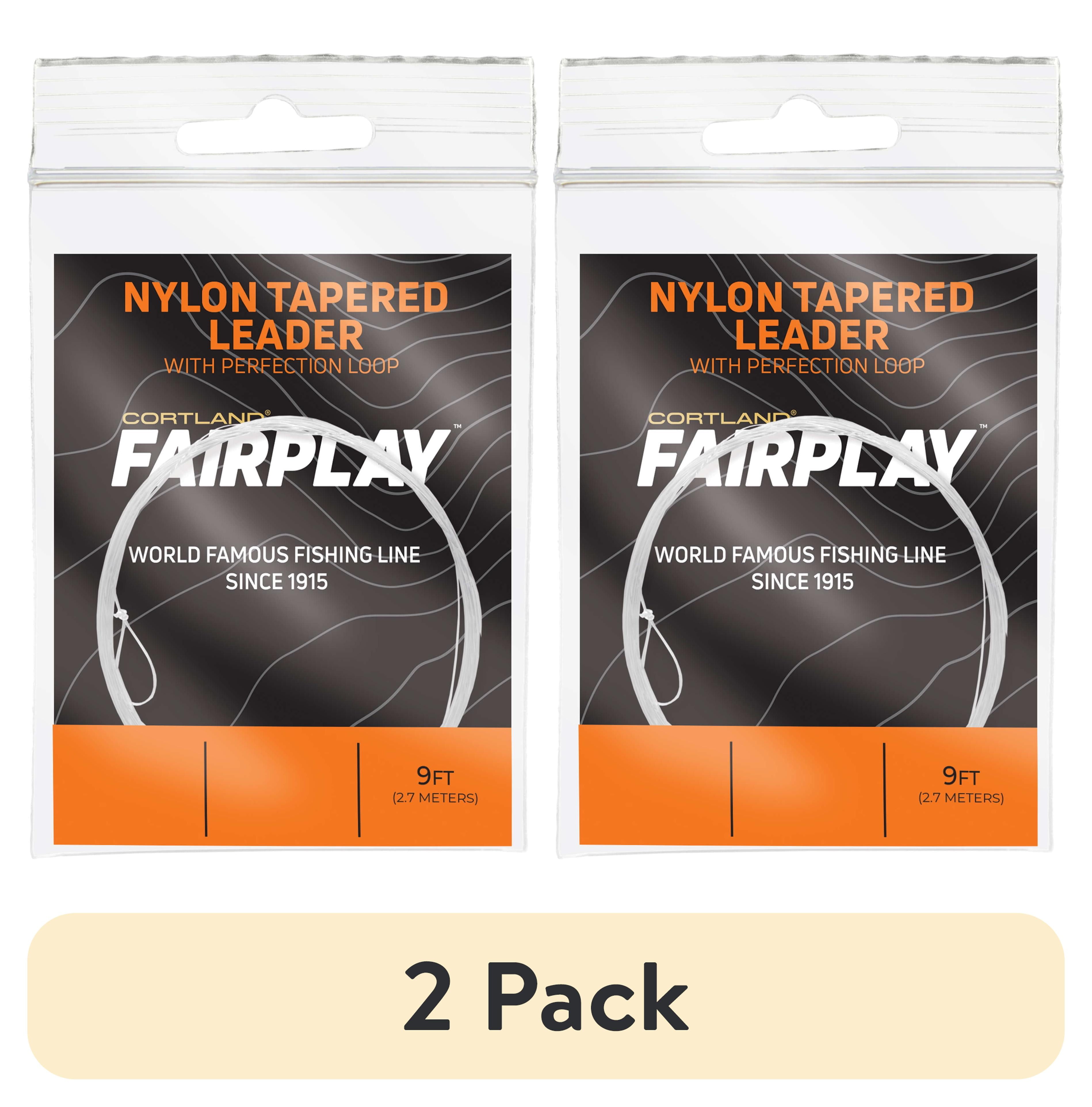 (2 pack) Cortland Fairplay Pro 7.5' Nylon Monofilament Looped Tapered ...
