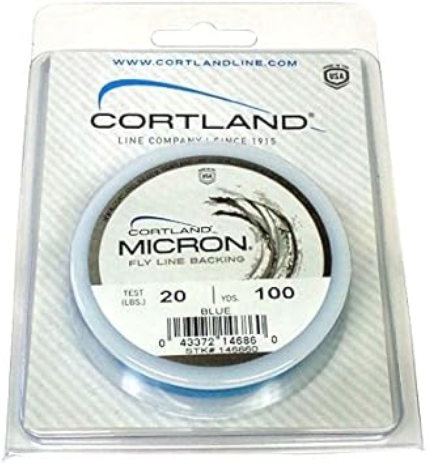 Cortland Micron Fly Line Backing, 20 Lb, 250 Yds, Blue - 146877 ...