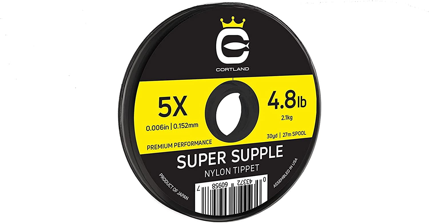 Cortland Super Supple Nylon Tippet 3X 8.8lb 30yd/27m Spool Clear ...