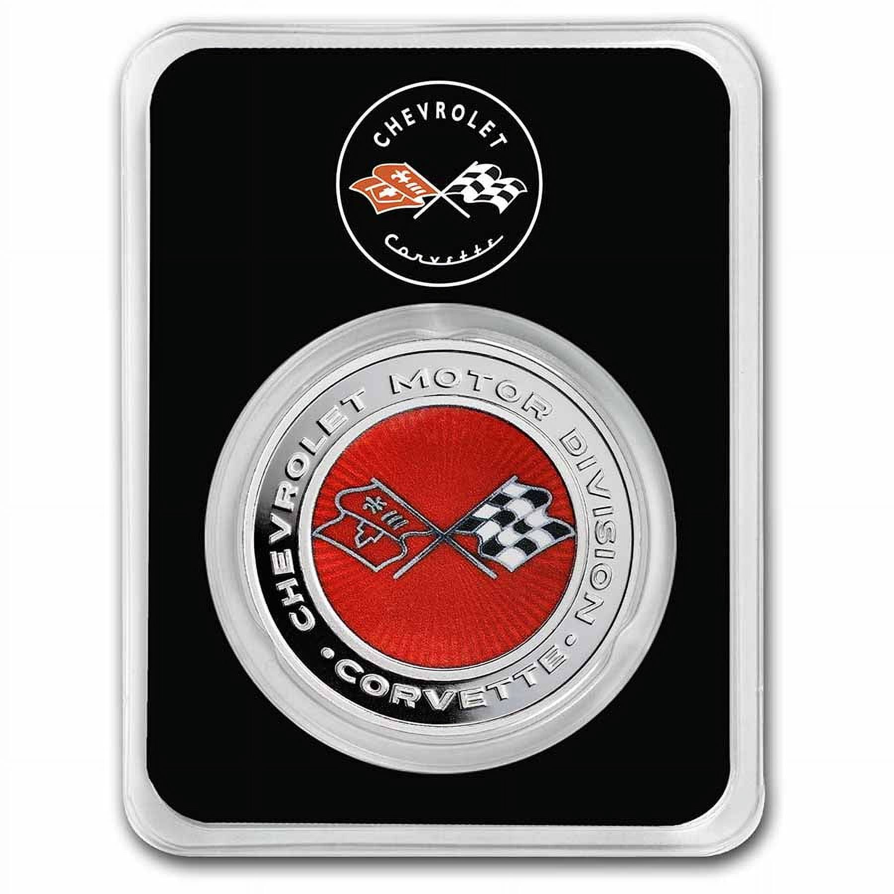 Corvette 1 oz Colorized Silver Radial Emblem Flags w/ TEP - Walmart.com