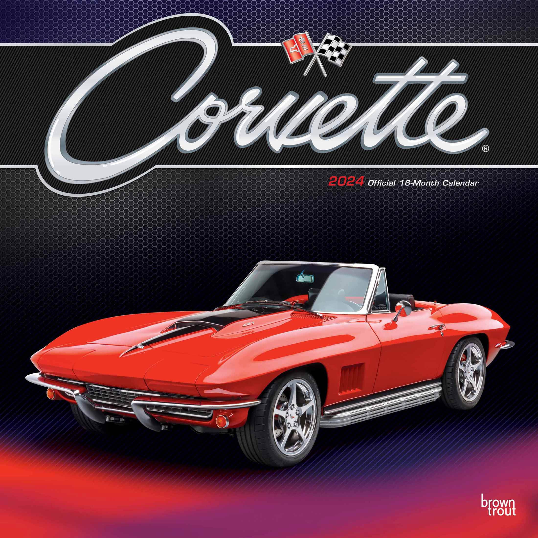 Corvette 2024 Wall Calendar 12x12 by Browntrout - Walmart.com