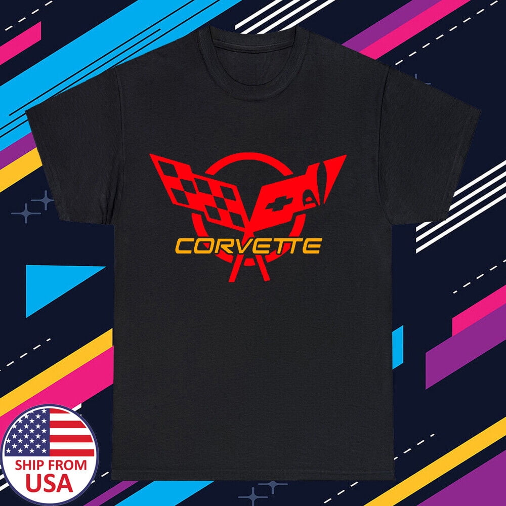 Corvette American Racing Sports Car Men's Black T-Shirt Size S-5XL ...