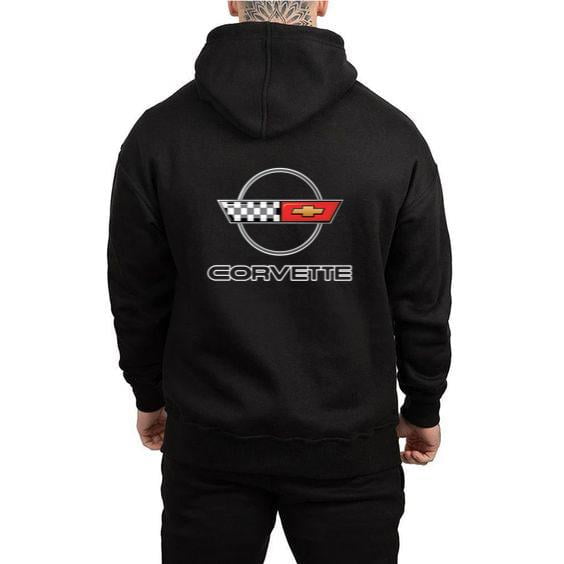 Corvette C4 Racing Car Logo Made in USA Hoodie , for men & women, up to ...