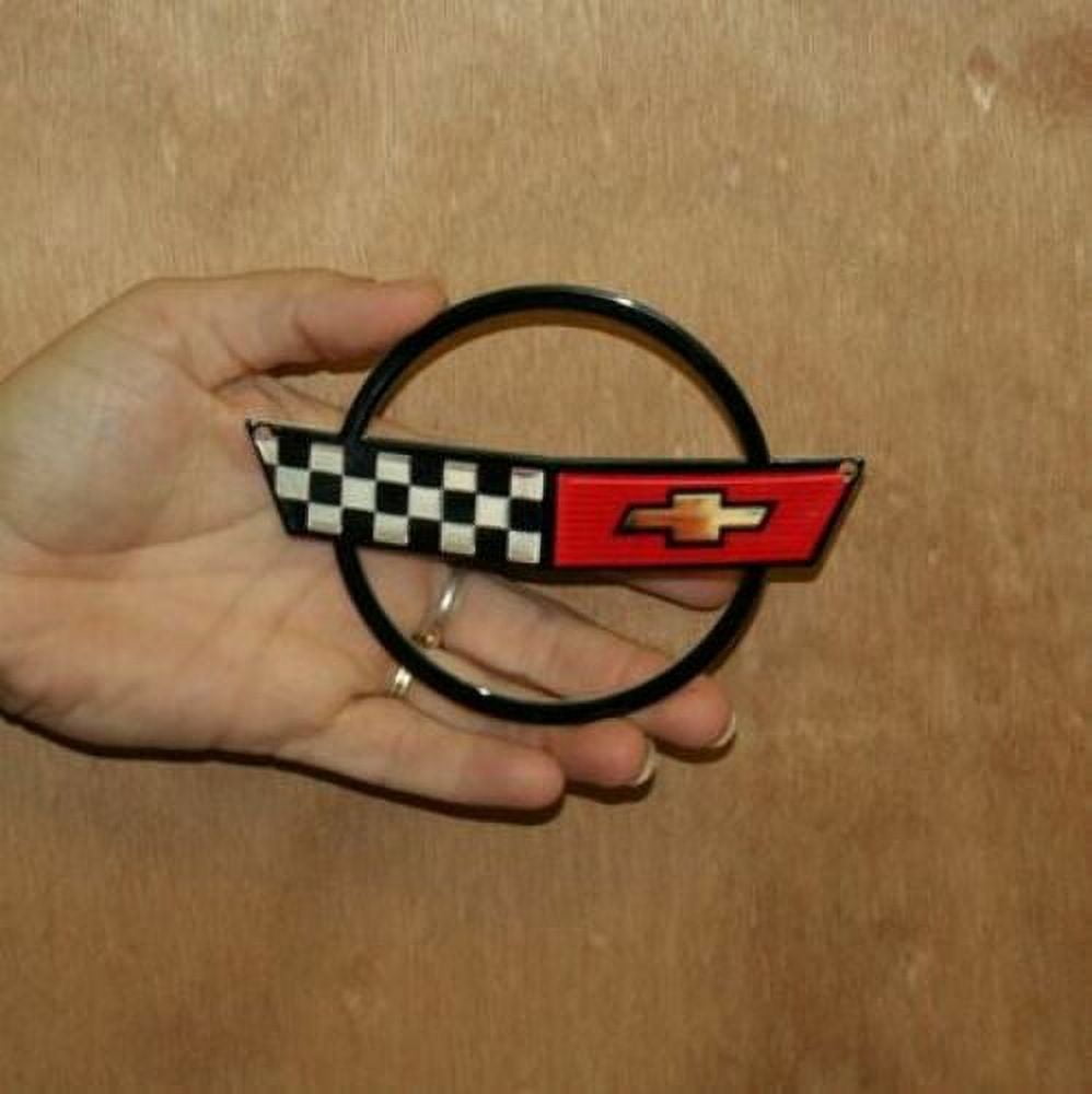 Corvette C4 Stingray Crossed Flag Emblem Steel Sign - Non OE Badge ...
