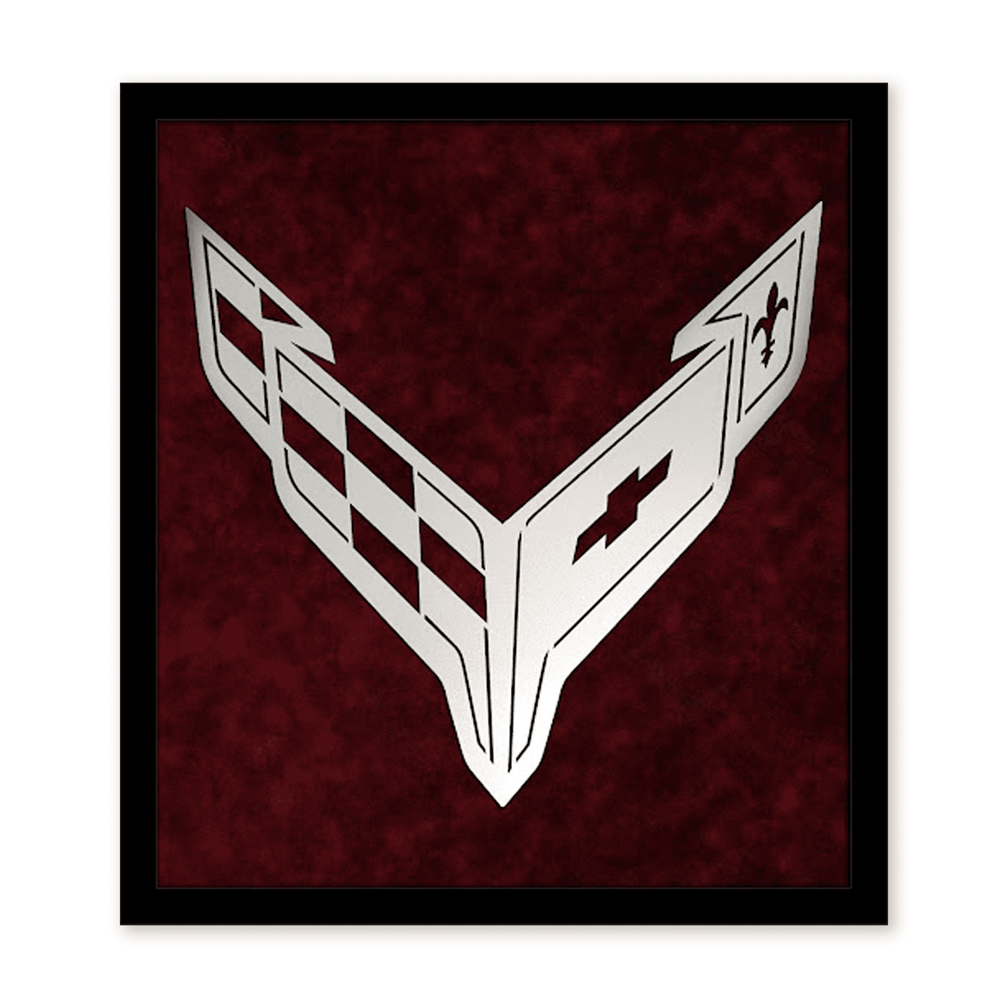 Corvette C8 Laser Cut Logo - Maroon - Walmart.com