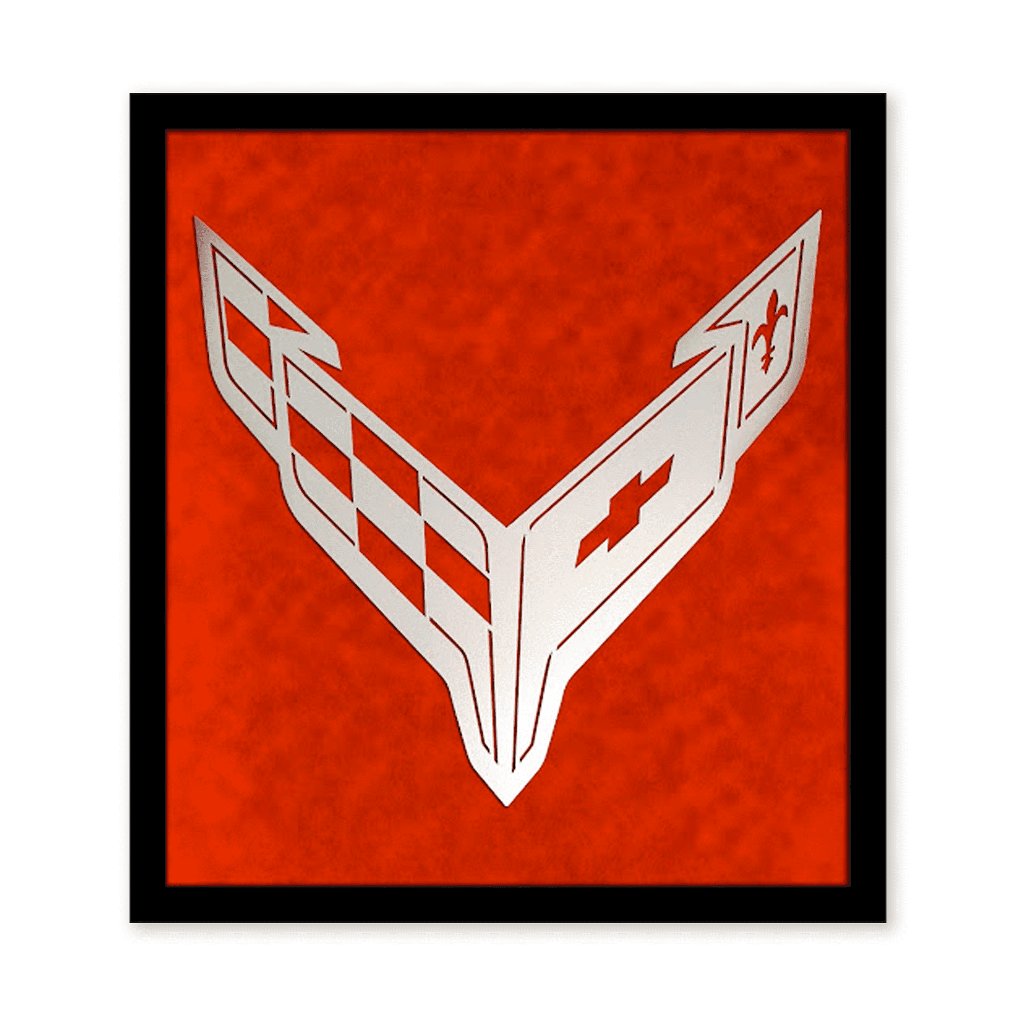 Corvette C8 Laser Cut Logo - Orange - Walmart.com