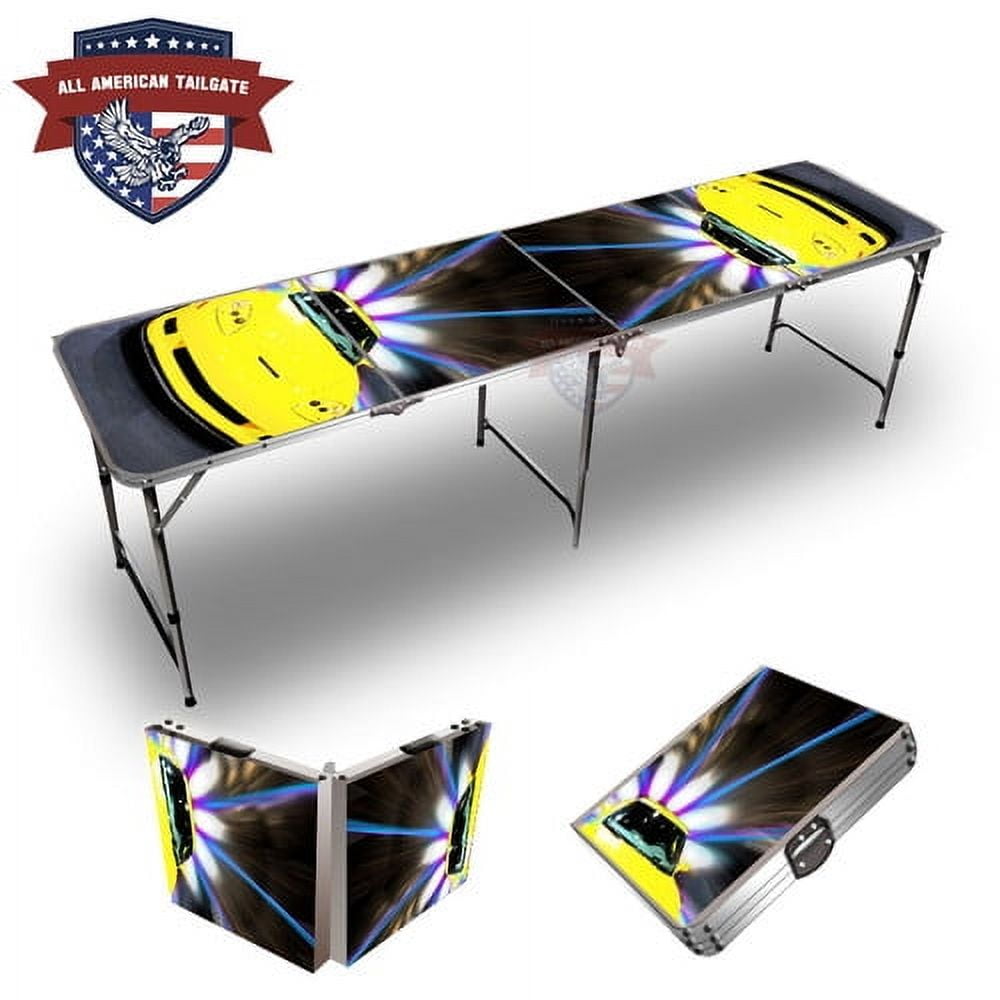 Corvette Yellow 8ft Tailgate Table - Walmart.com
