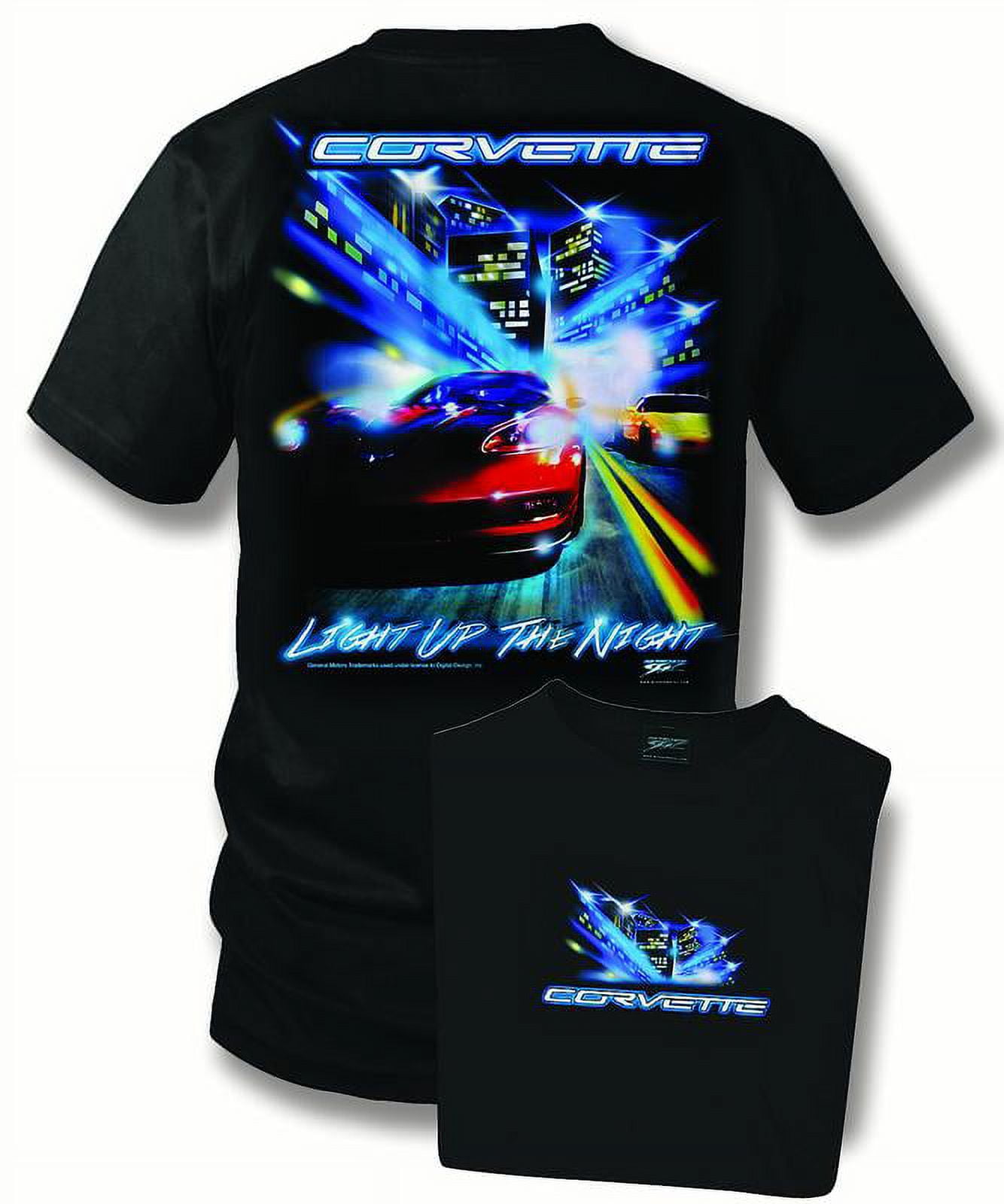 Corvette shirt – Corvette c5, C6 – Light up the night - Walmart.com