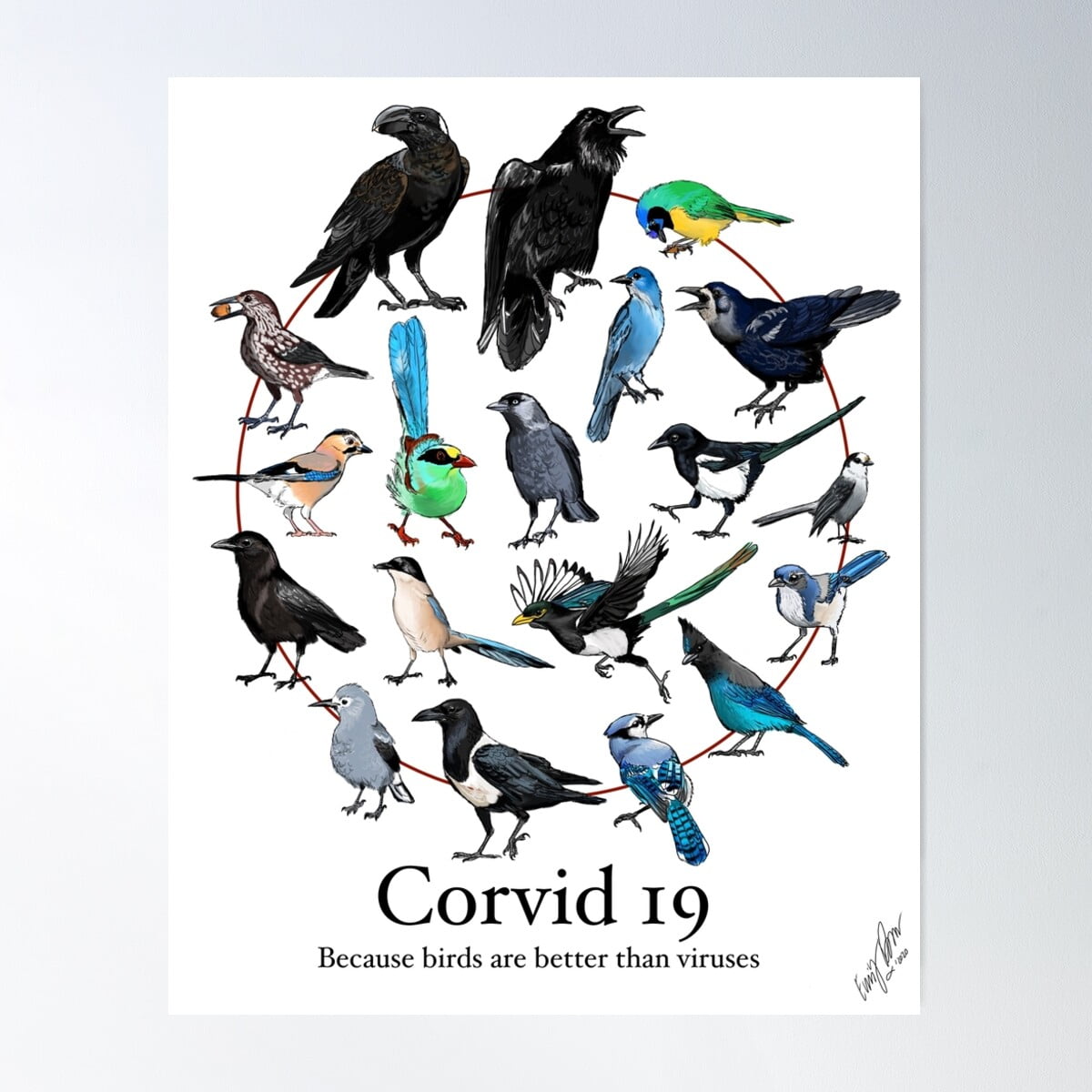 Corvid-19 Poster Wall Art, Modern Wall Decor For Living Room Bedroom ...