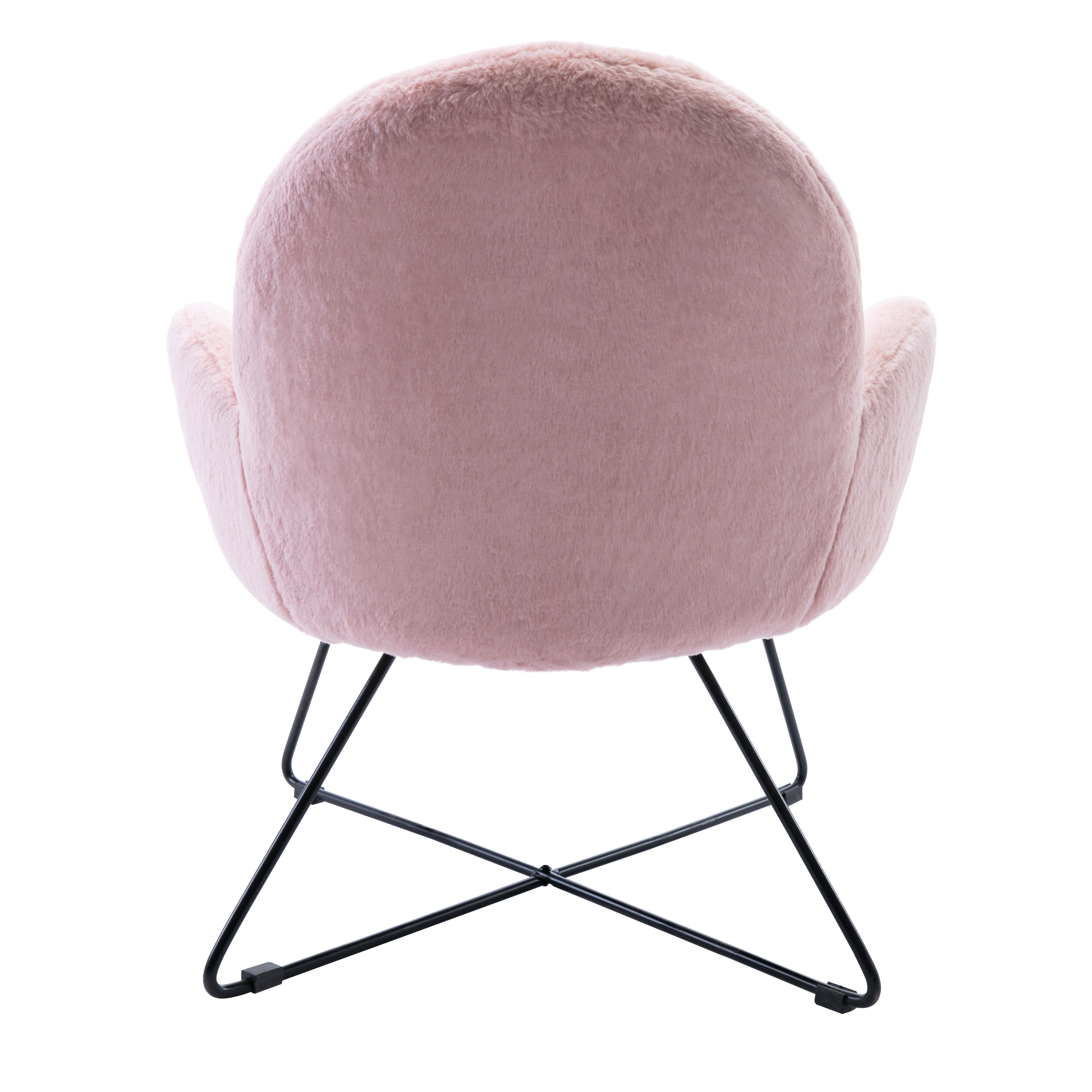 Corvus Rowen Modern Fleece Upholstered Accent Chair with Arm Pink ...