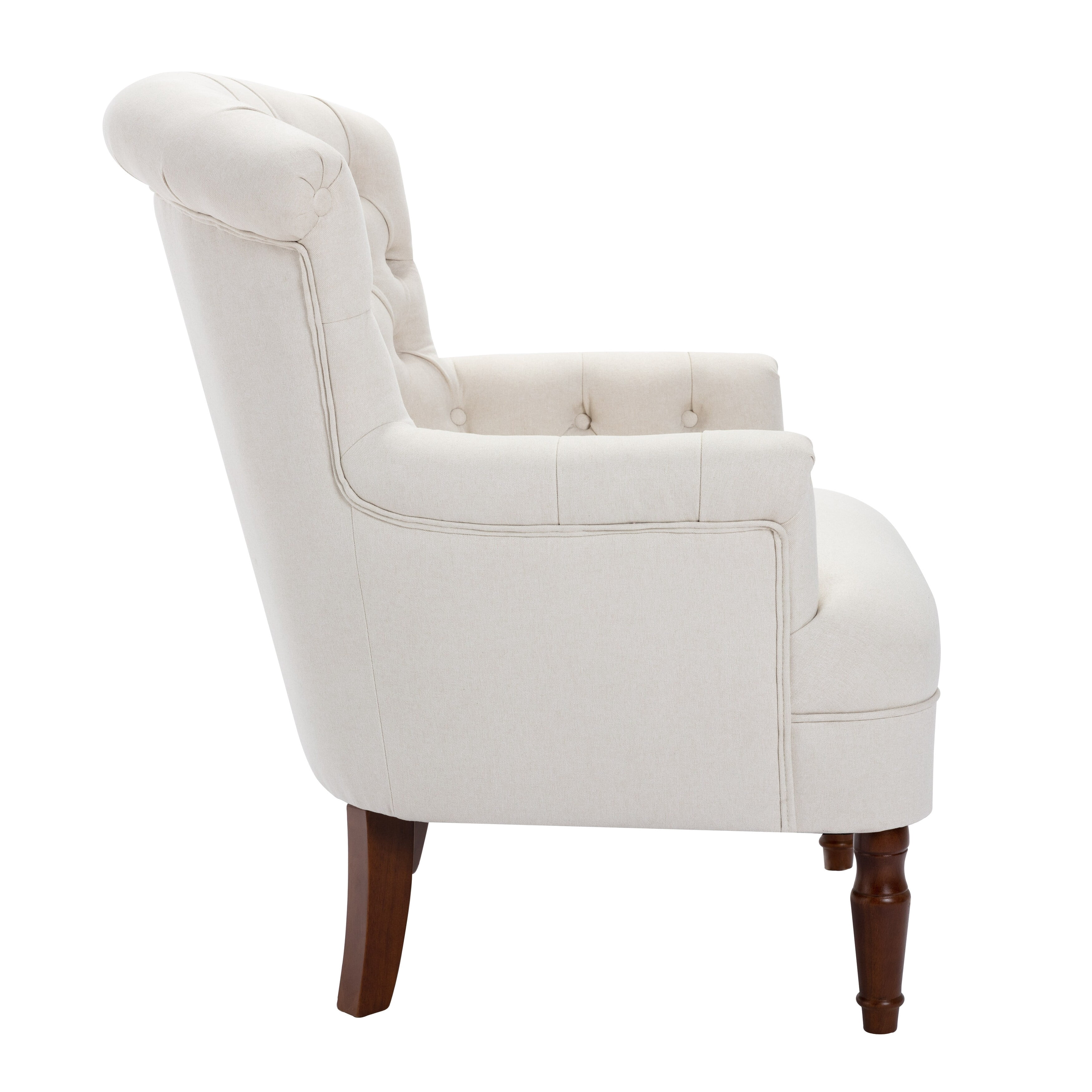 Corvus Sidmouth Tufted Fabric Oversized Club Chair Club Chairs Beige ...
