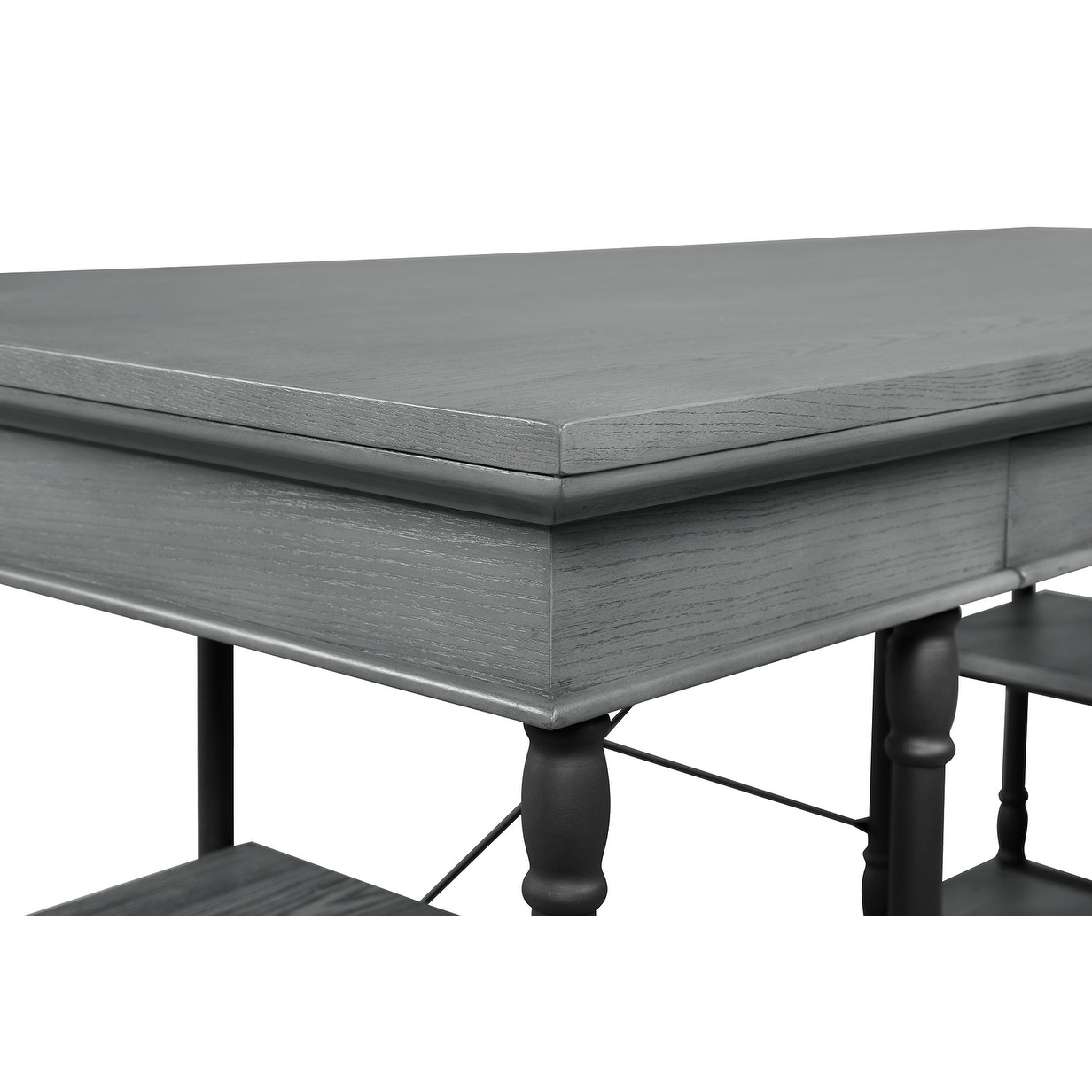 Corvus Ursula 59" 1-Drawer Wooden Computer Writing Desk Grey Wood ...