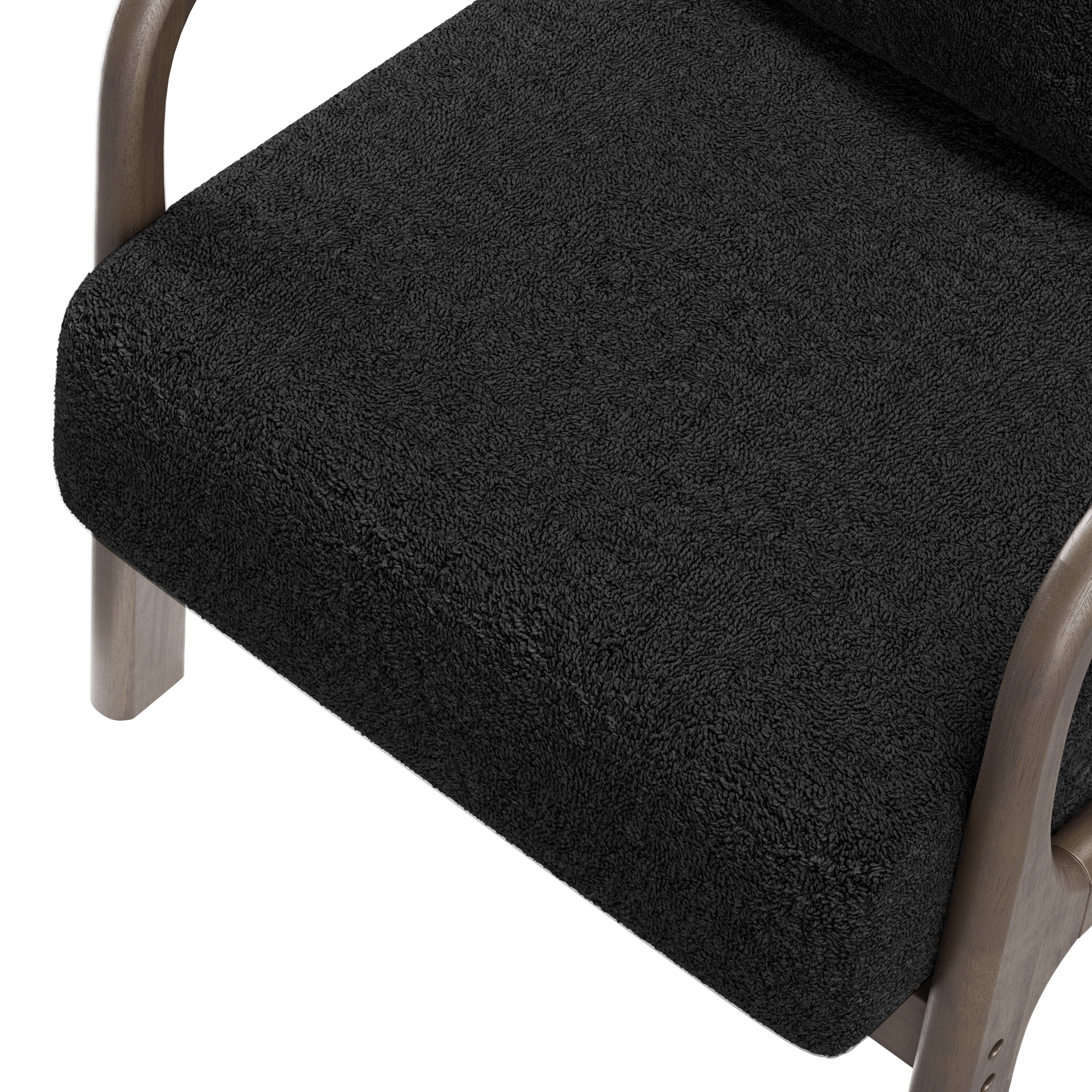 Corvus Zelda Lounge Accent Chair with Arms Wooden Arms Black Wood ...