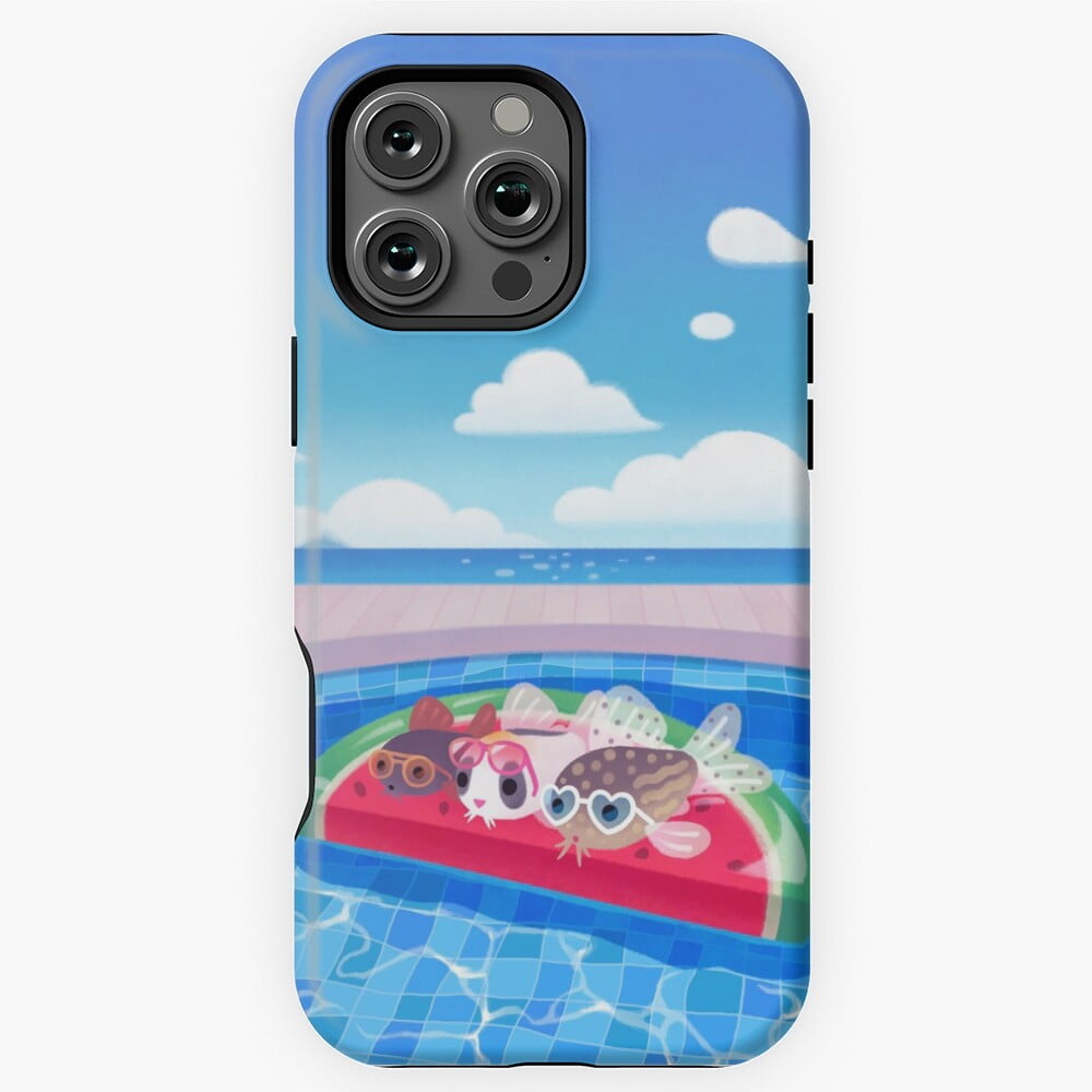 Cory Cats in Swimming Pool Cute Ocean Art Phone Case with iPhone 17 to ...