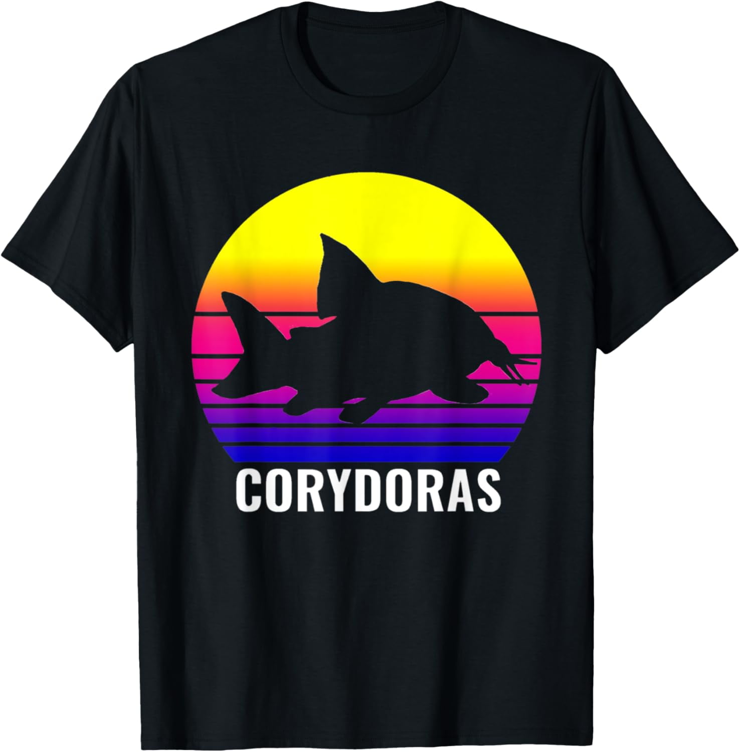Corydora Catfish Sunset Aquarium Fish Tank Lovers T-Shirt men and women ...