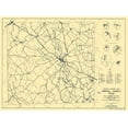 Historic County Map - Coryell County Texas - Highway Department 1936 ...