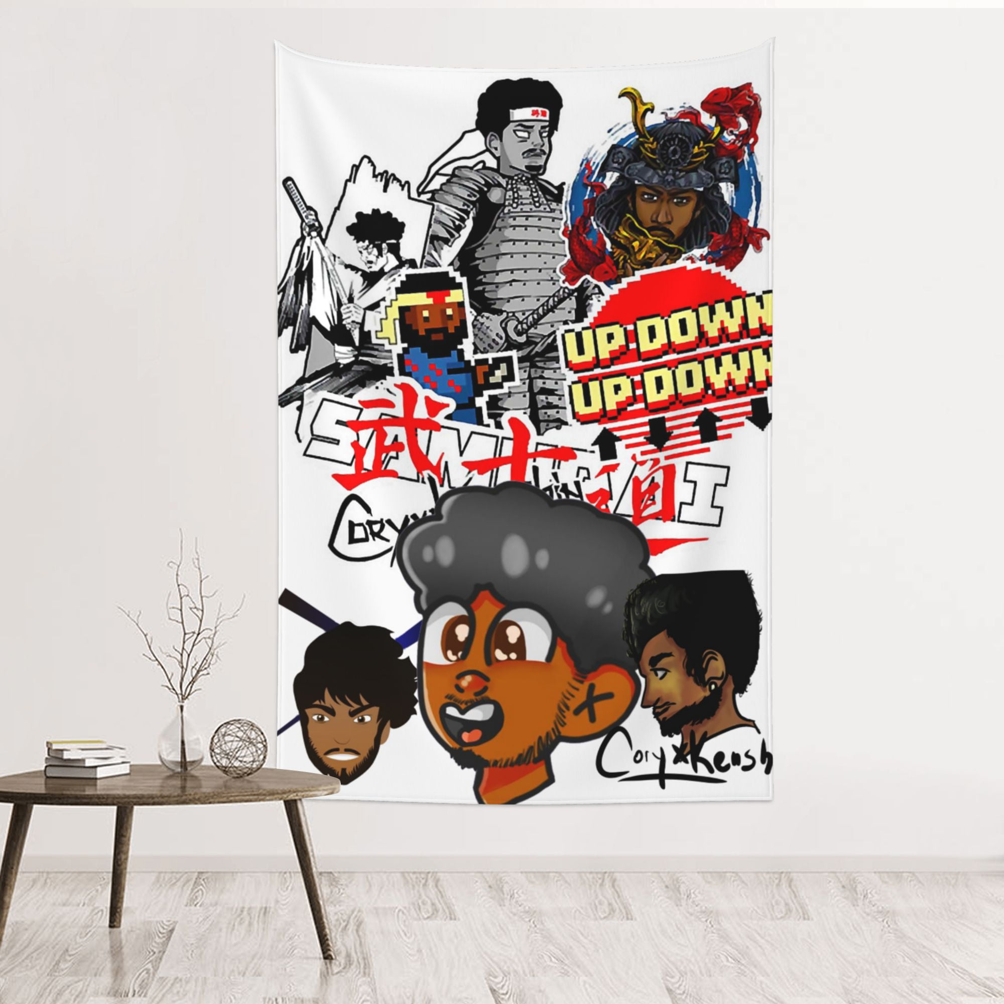 CoryxKenshin CXK Samurai Tapestry Banner 60x40in inch Decor Art ...