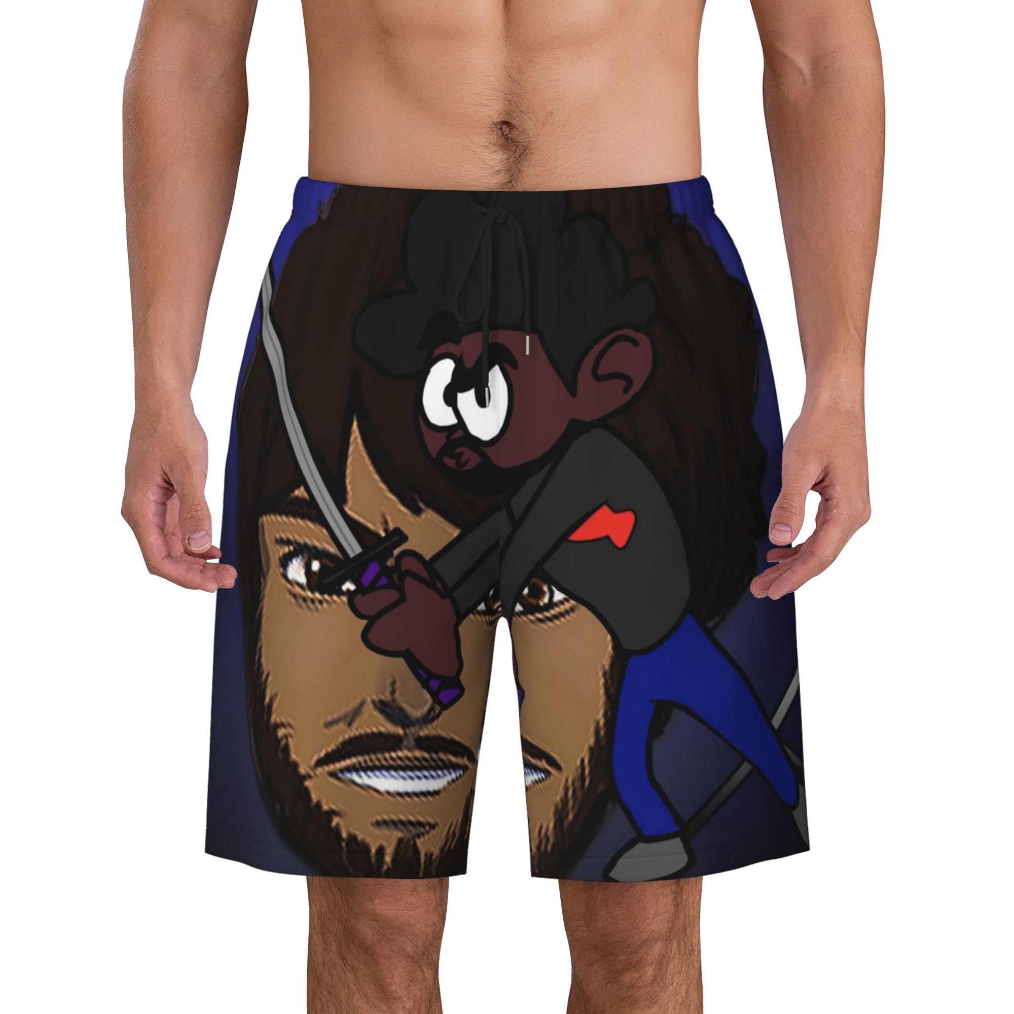 CoryxKenshin Men's Beach Pants Quick Dry Beach Shorts Swim Trunks Board ...