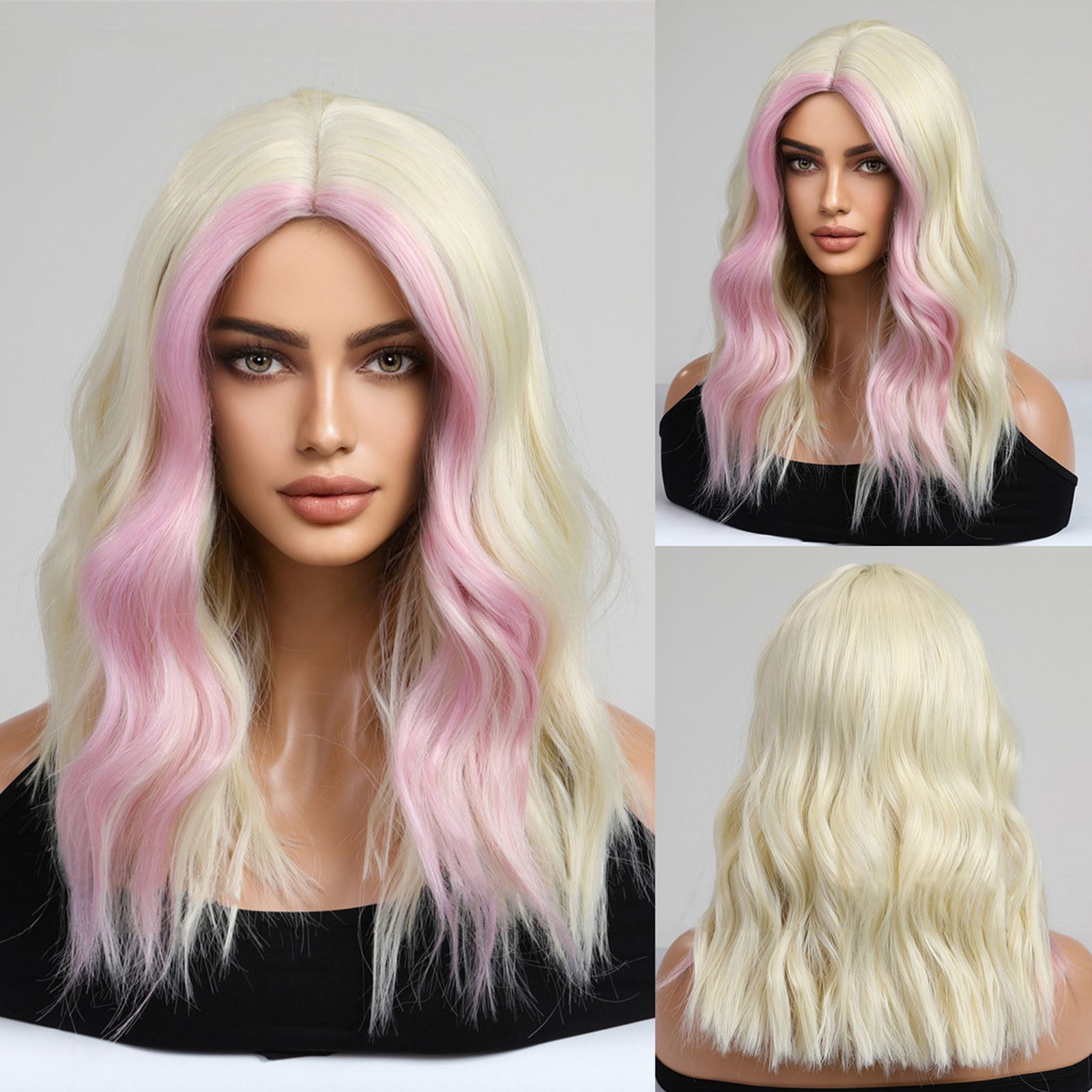 Cos Wig Women Water Ripple In Short Curls Natural Lifelike Festival New Girls Full Head Hair ...