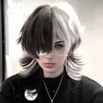 Cos Yin Yang Hair Wigs - Stylish Two-Tone Synthetic Hair Wigs for ...