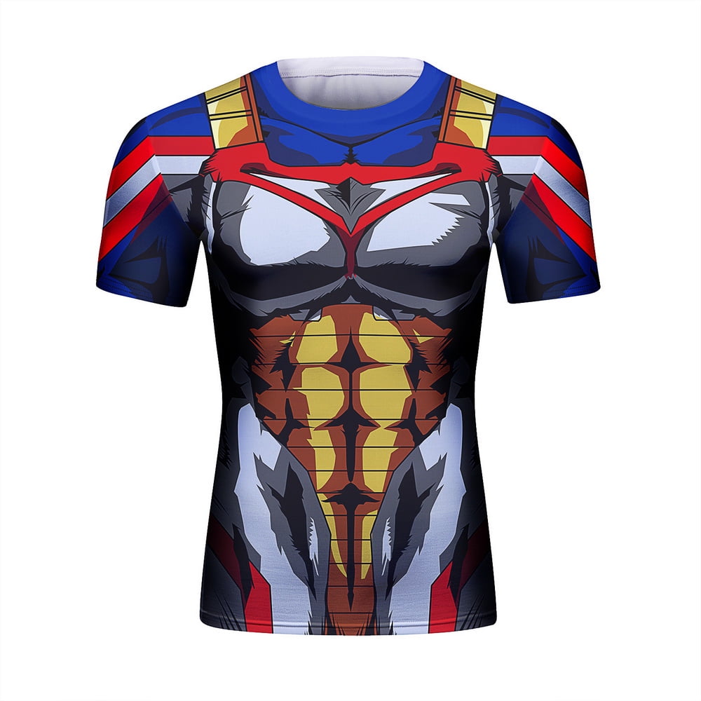 CosFitness Anime Gym Shirt, Funny Cosplay 3D Muscle Workout Clothes ...