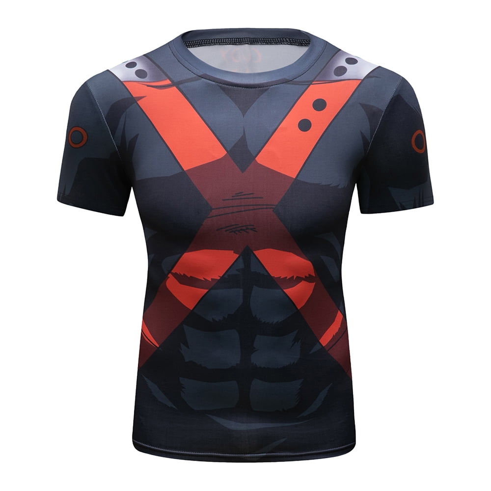 CosFitness Anime Gym Shirt, MHA My Hero Academia Workout Clothes ...