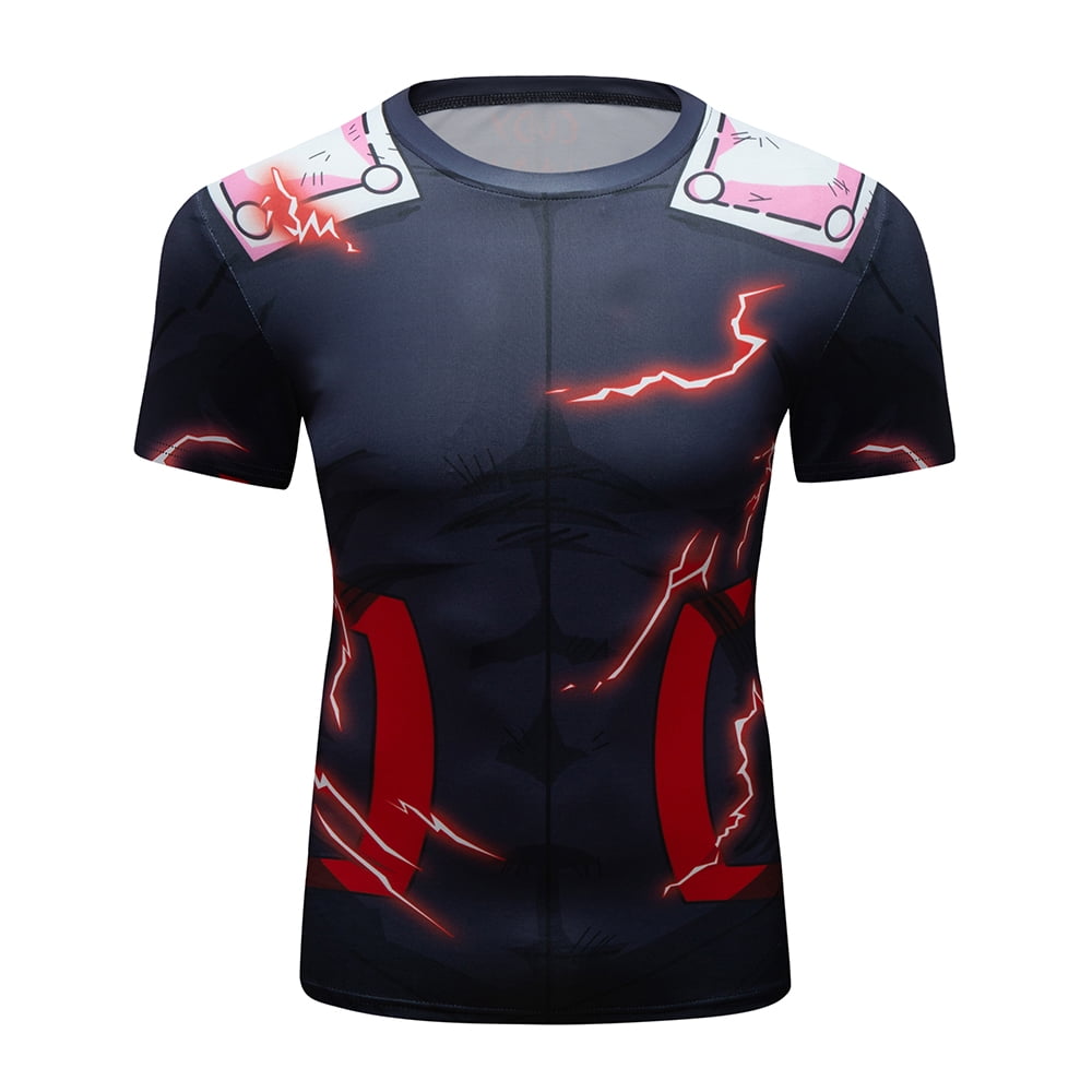 CosFitness Anime MHA/My Hero Academia Gym Shirts, ONYX Deku Full ...