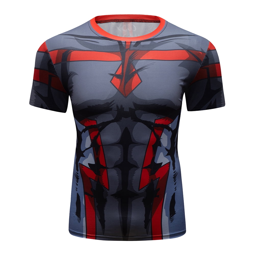 CosFitness Anime MHA/My Hero Academia Young Might(Grey) Cosplay Fitness ...