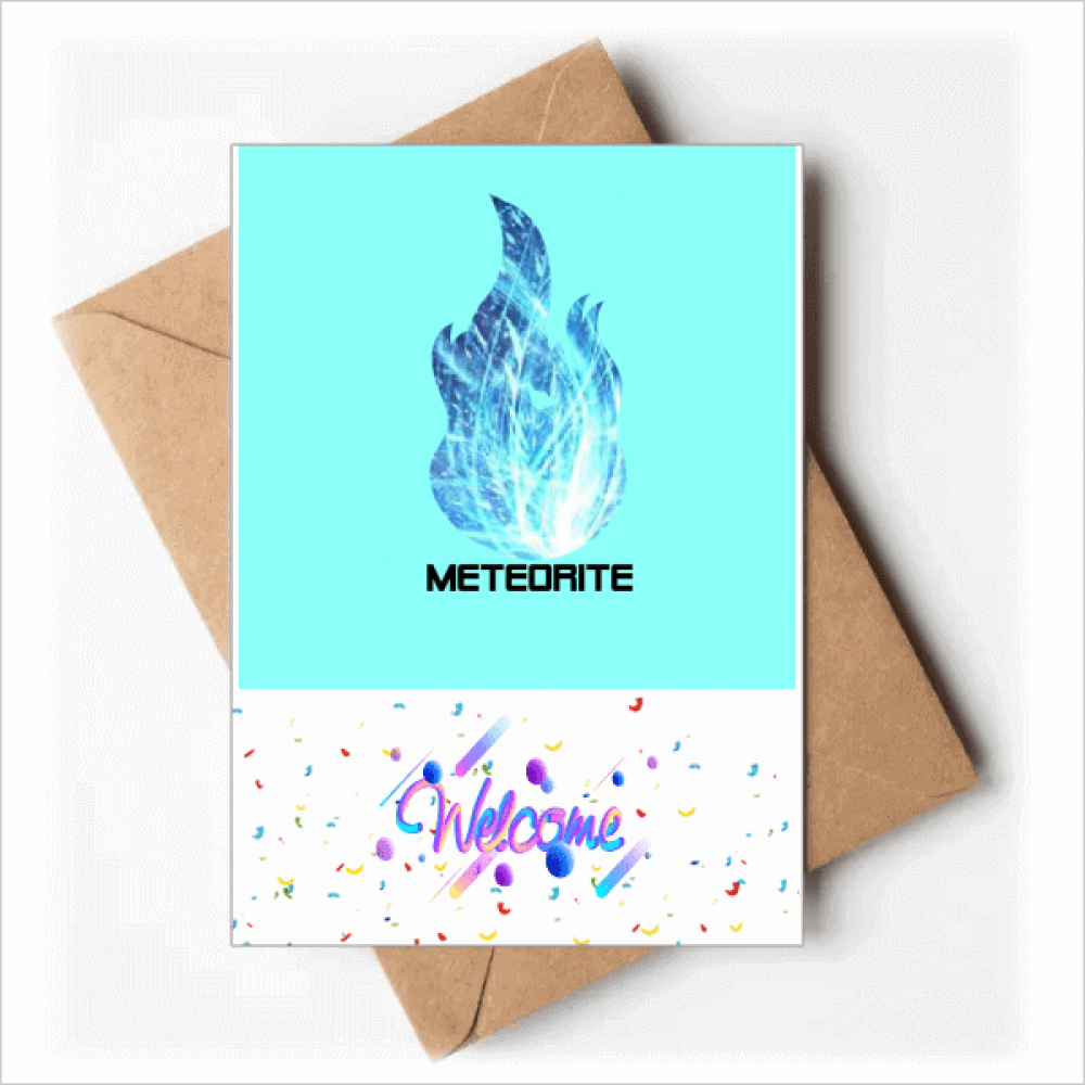 Cosc Space Blue Flame Meteor Welcome Back Greeting Cards Envelopes ...