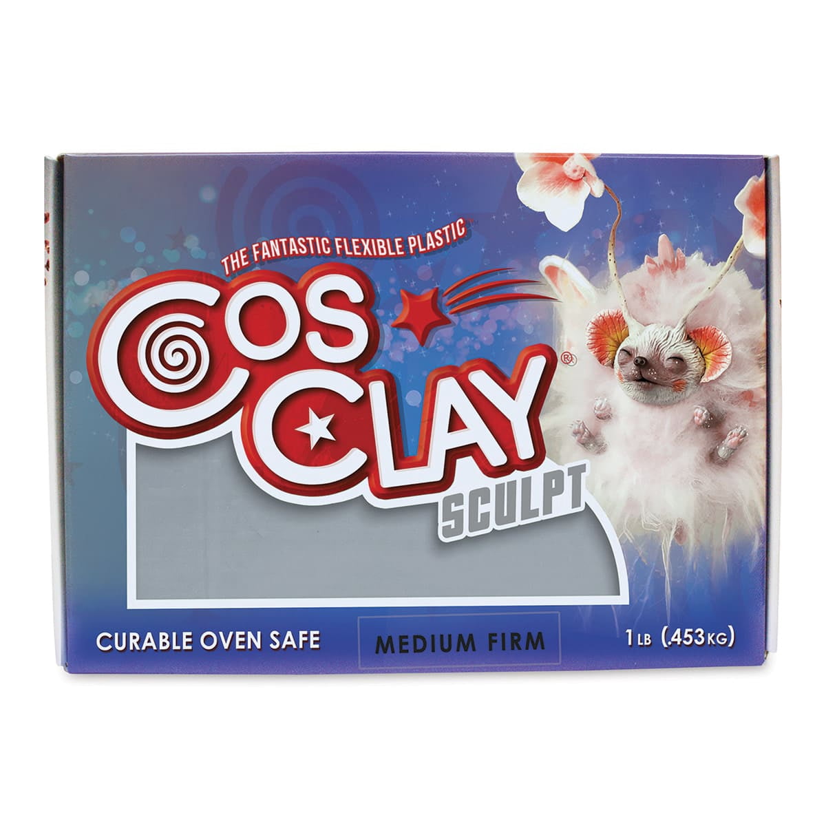 Cosclay Sculpt Flexible Polymer Clay - Gray, Medium Firm, 1 lb ...