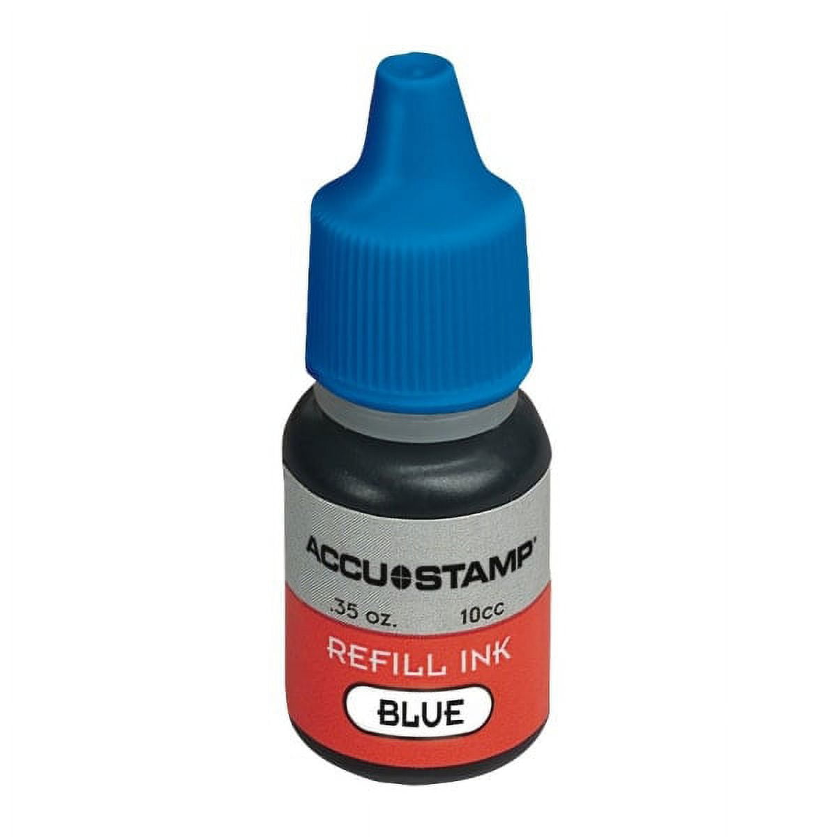 Cosco 090682 ACCU-STAMP 0.35 oz Bottle Gel Ink Refill - Blue - Walmart.com