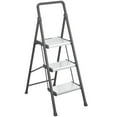 Cosco Euro 3-Step Folding Step Stool, Steel Frame with Aluminum Steps ...