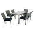 Cosco Lakewood Ranch 7-piece Steel Woven Wicker Patio Dining Set ...