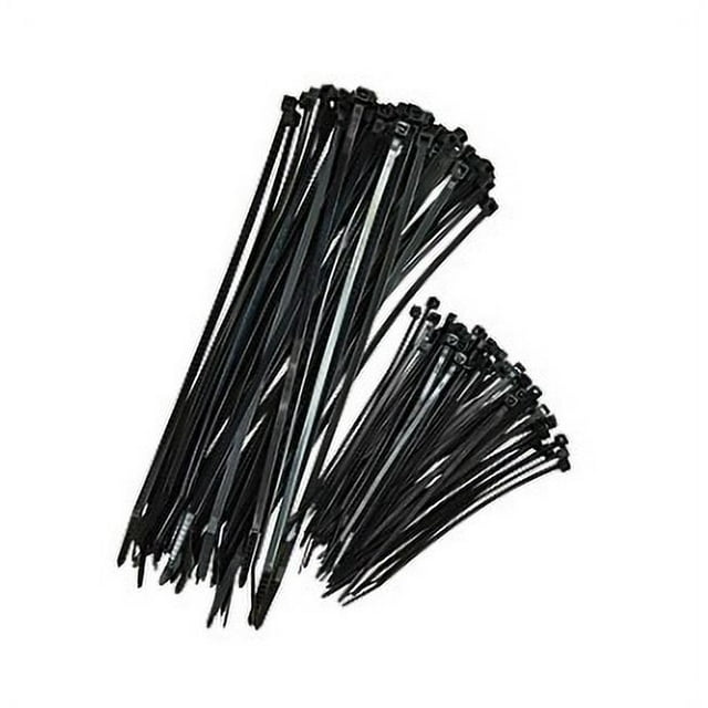Cosco Multi-Purpose Cable Ties, Black, 100/Pack, 4" and 8" - Walmart.com